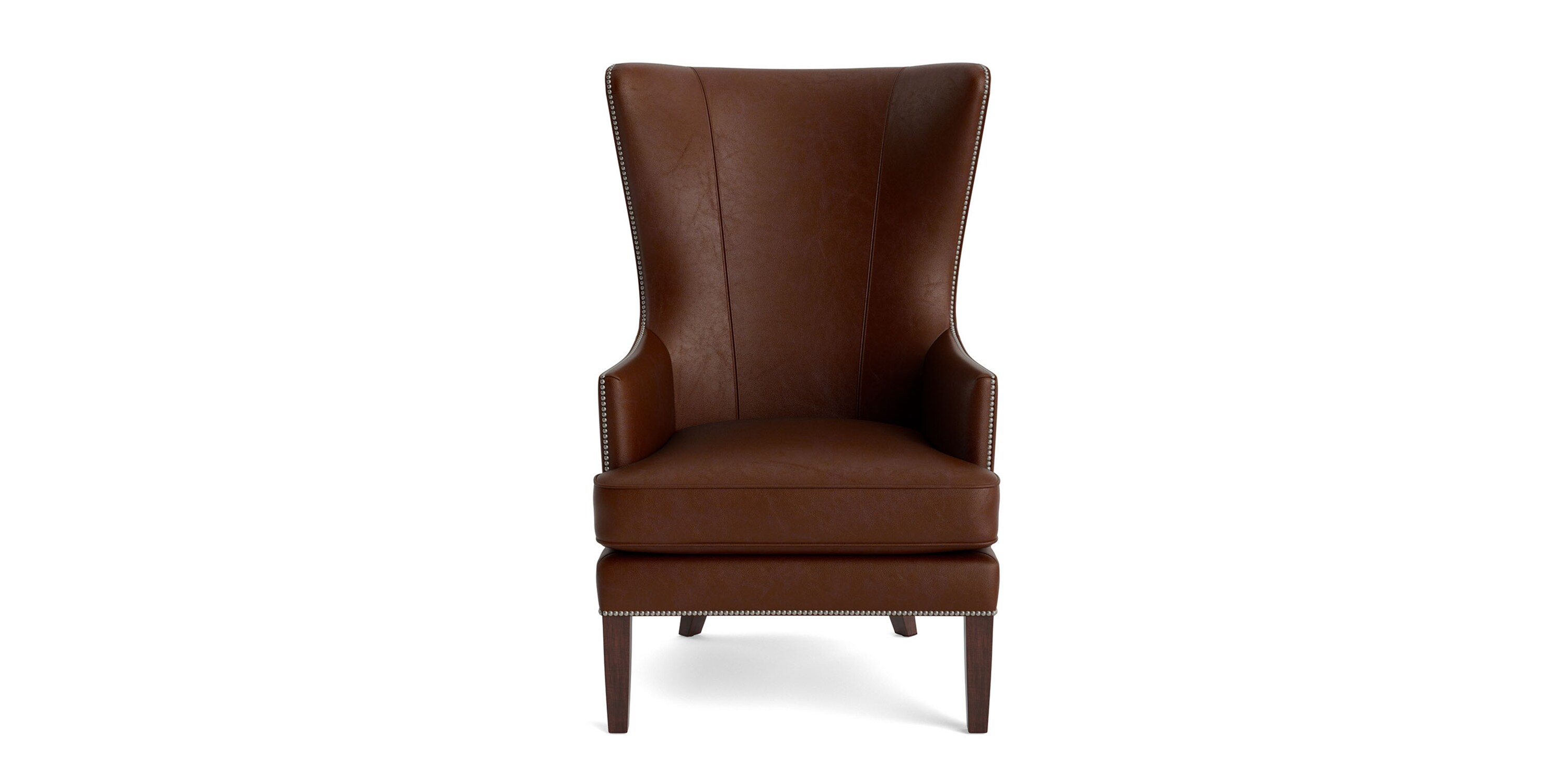 Whitney Leather Wingback Accent Chair | Bassett Furniture