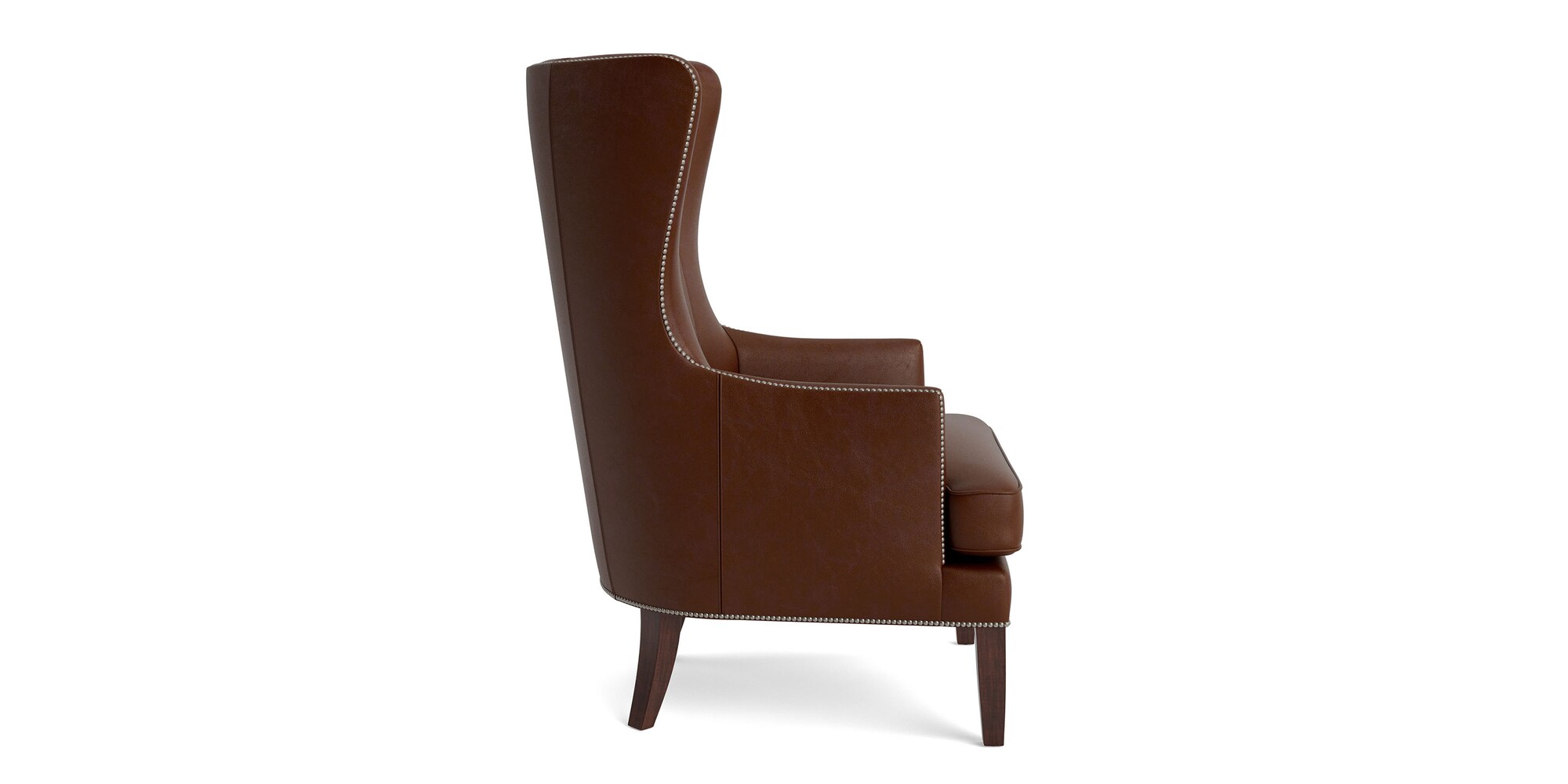 Whitney Leather Wingback Accent Chair | Bassett Furniture