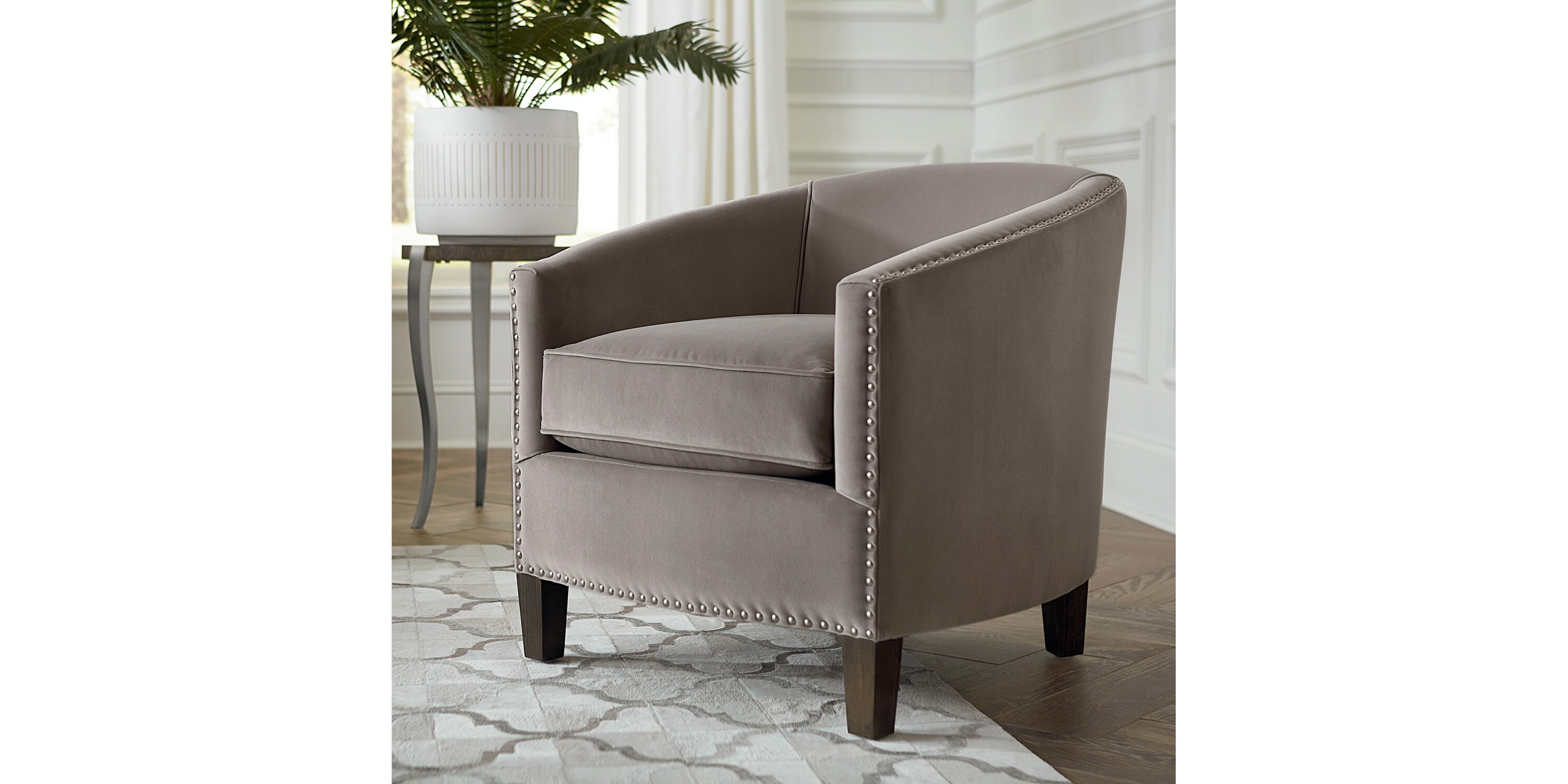 Maxwell Barrel Back Accent Chair | Bassett Furniture