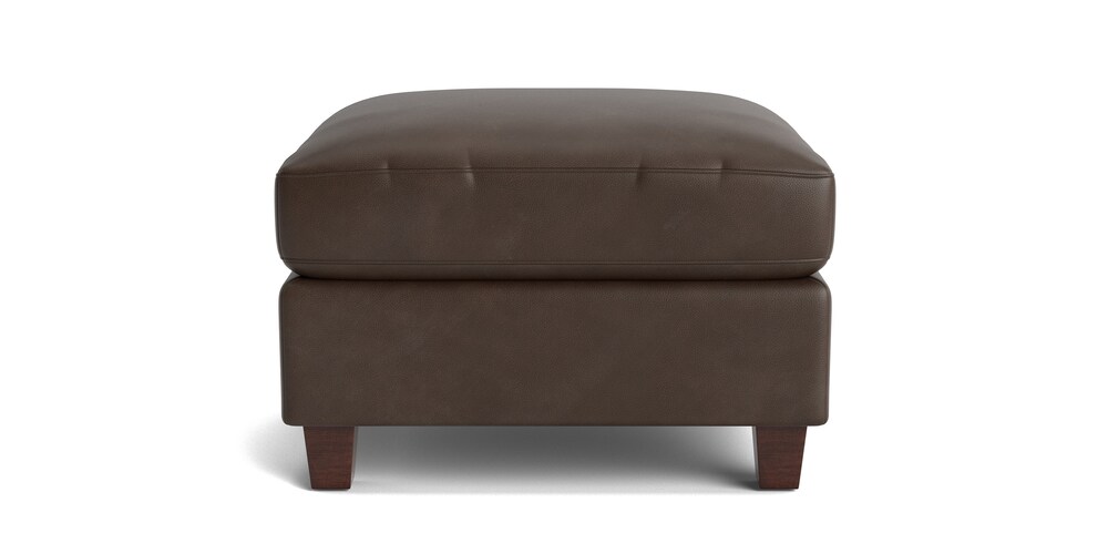 Trent Leather Ottoman | Bassett Furniture