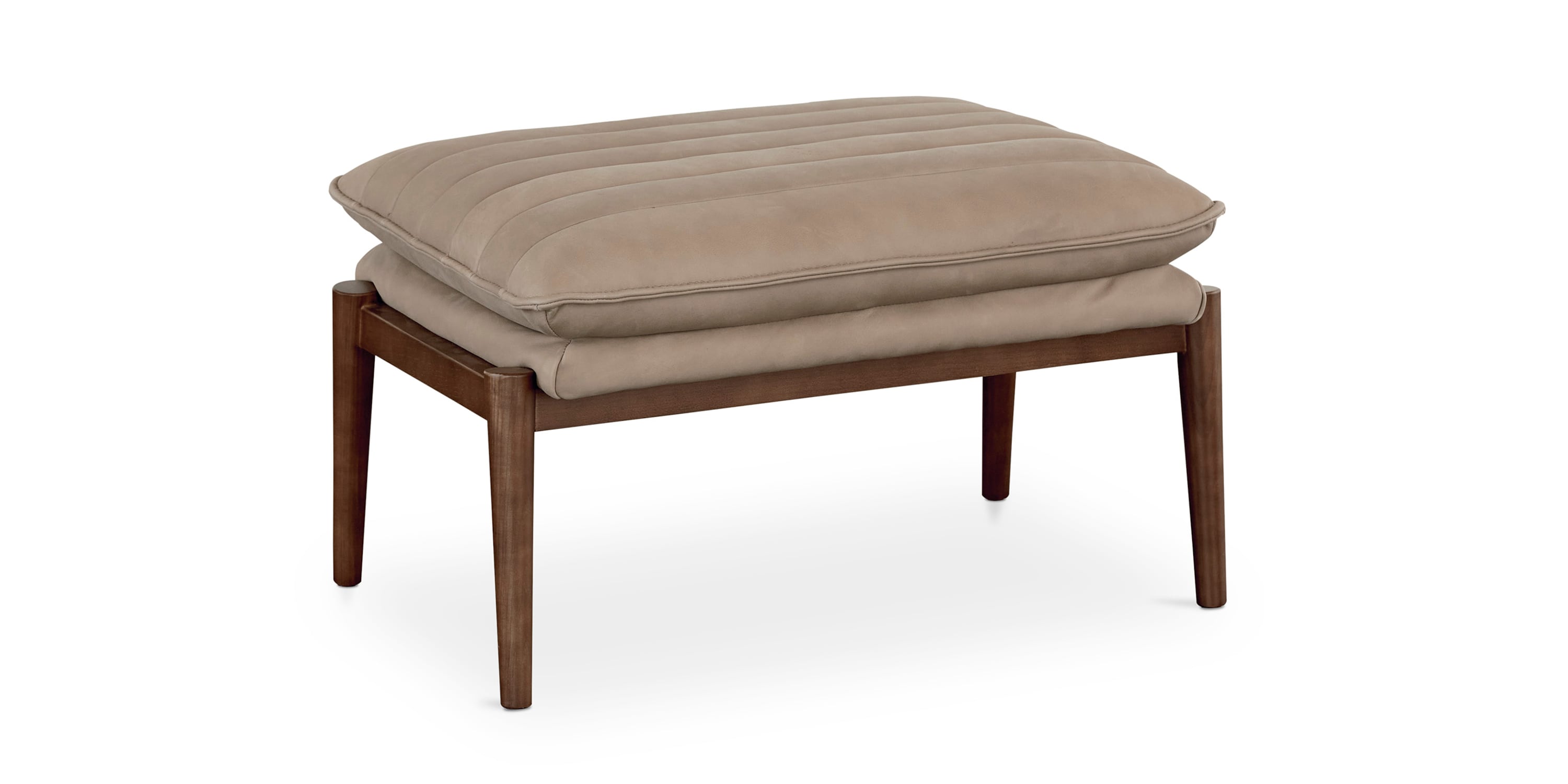 Ellis Leather Ottoman | Bassett Furniture