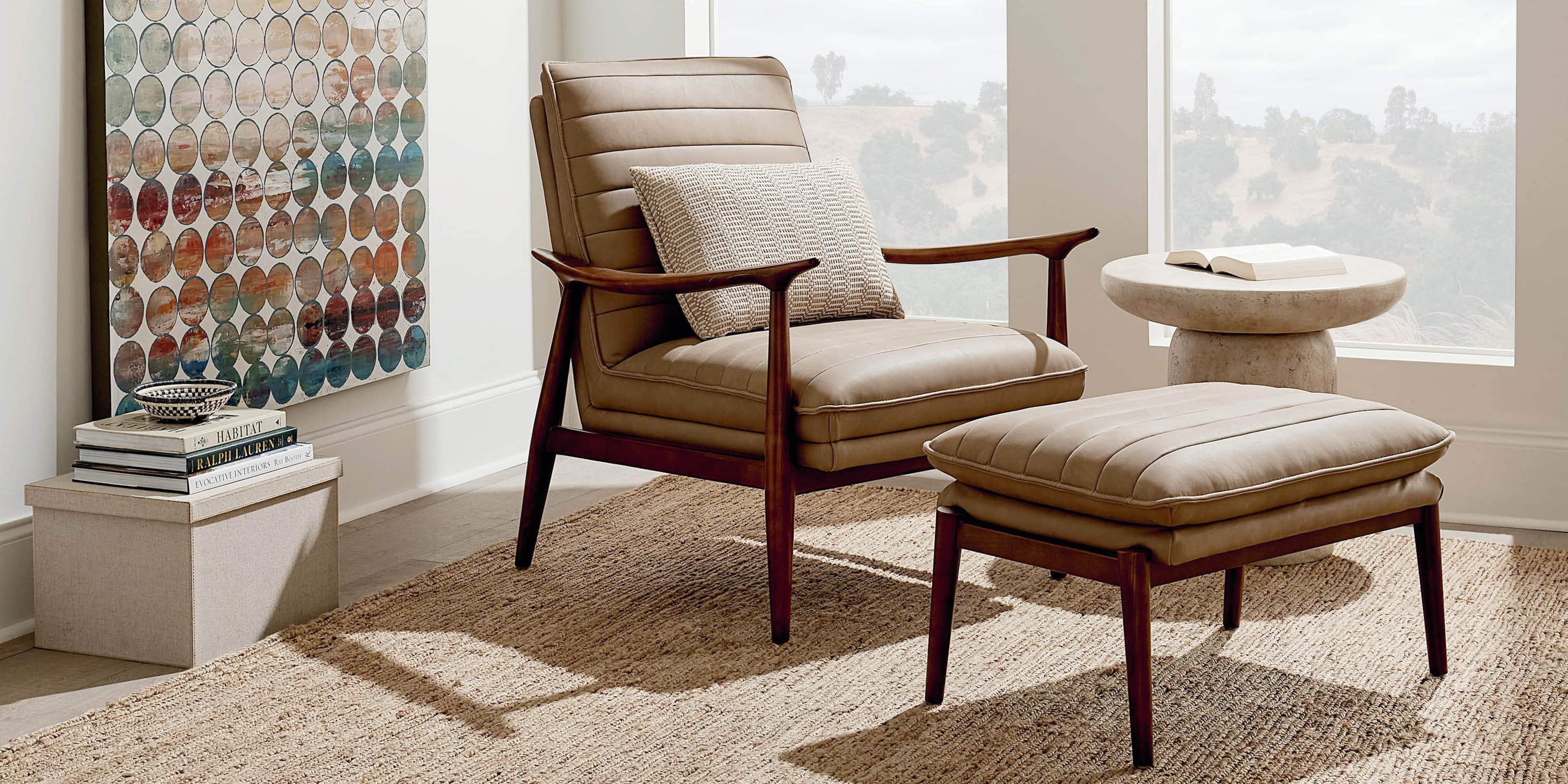 Ellis Leather Accent Chair | Bassett Furniture