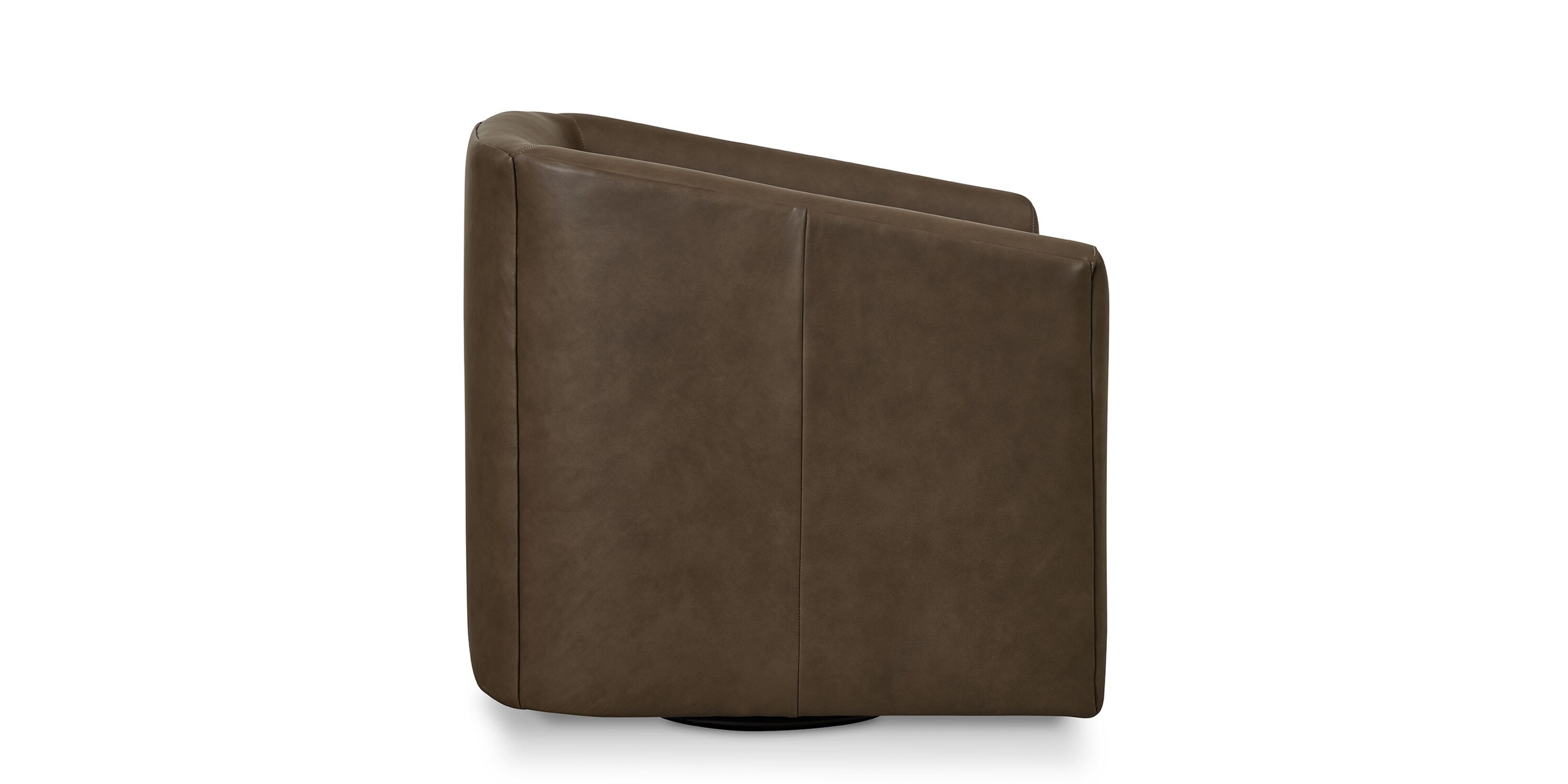Emory Leather Barrel Swivel Chair | Bassett Furniture