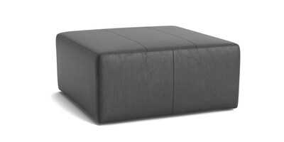 Kelly Leather Square Ottoman | Bassett Furniture