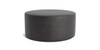 Kelly Leather Round Ottoman | Bassett Furniture