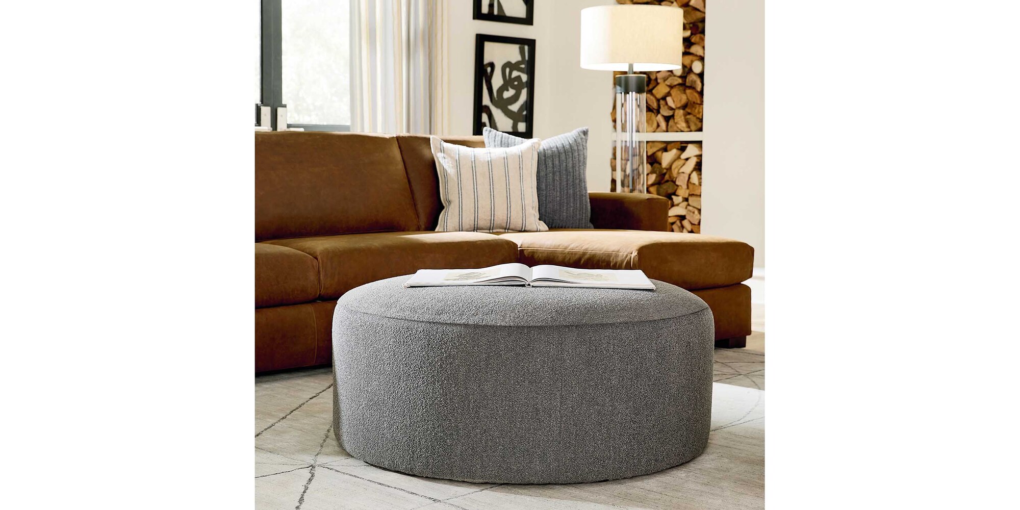 Kelly Round Ottoman | Bassett Furniture