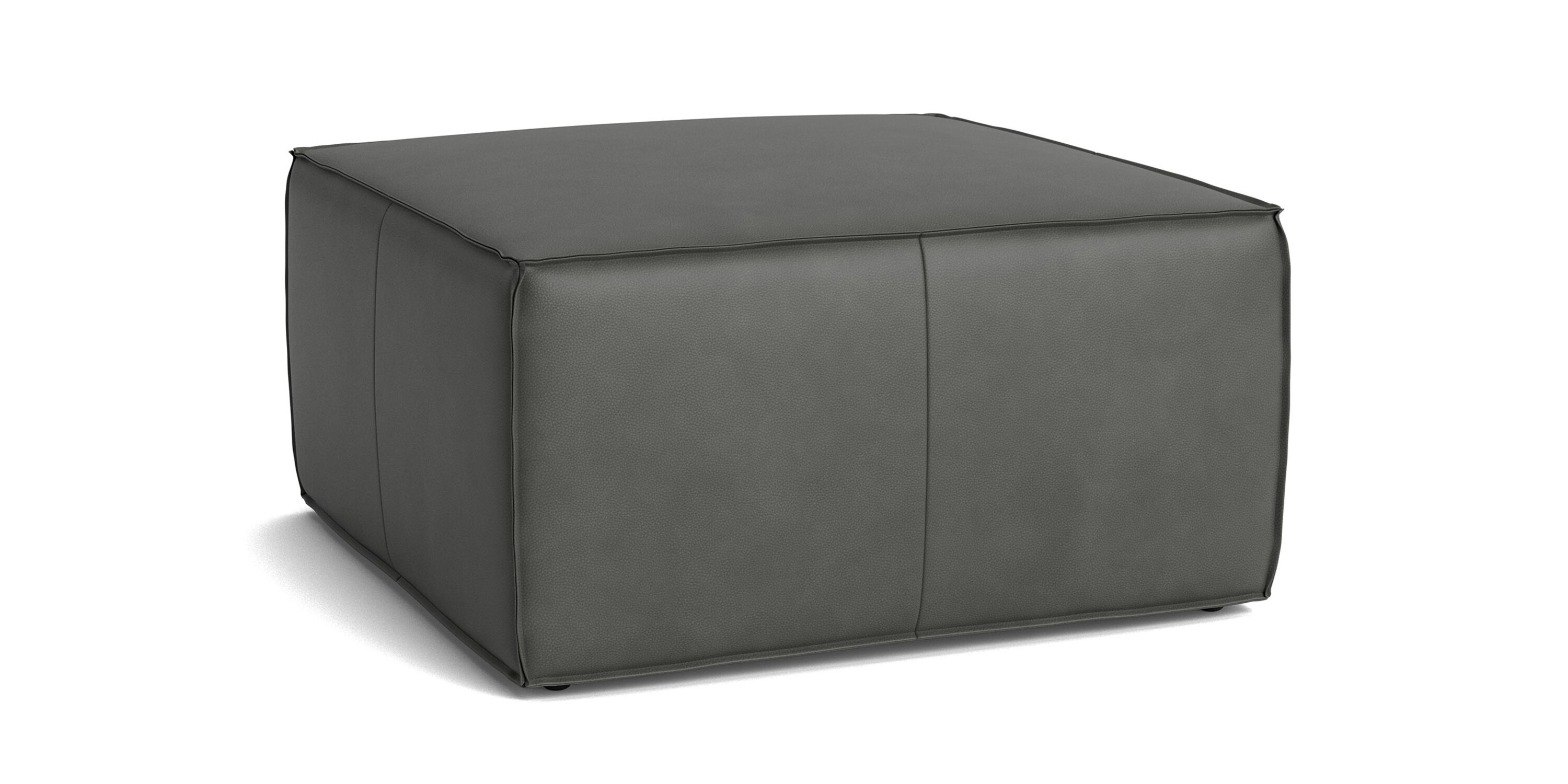 Rhonda Square Leather Ottoman | Bassett Furniture