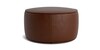 Rhonda Round Leather Ottoman | Bassett Furniture