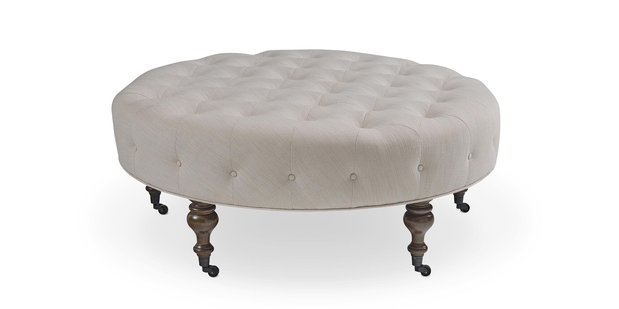 Belwood Tufted Round Ottoman | Bassett Furniture