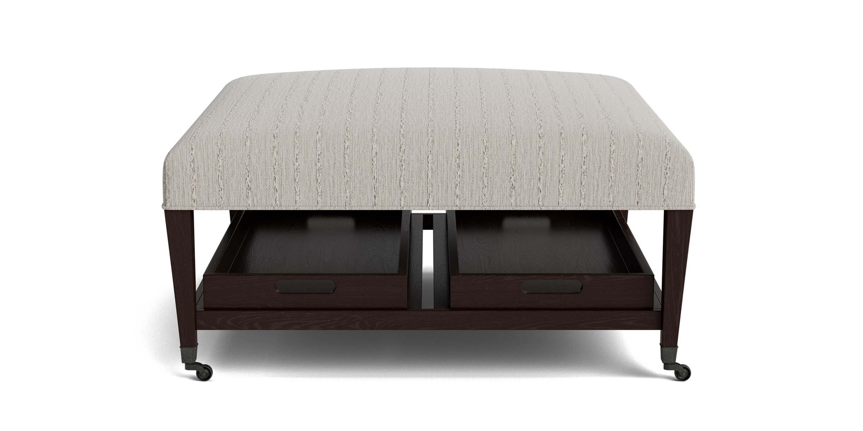 Kara Ottoman with Trays and Casters | Bassett Furniture