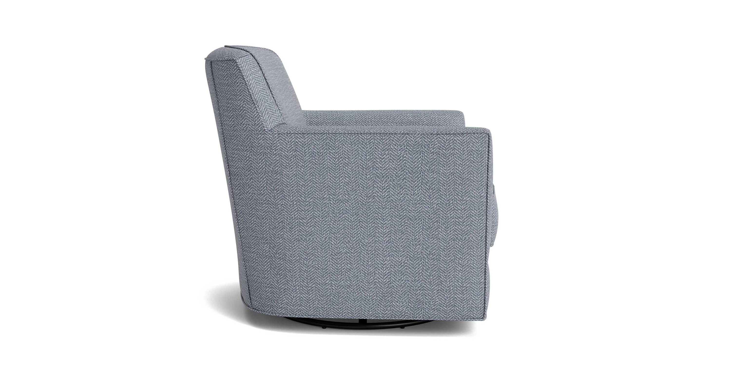 New American Living Thin Track Arm Swivel Chair | Bassett Furniture