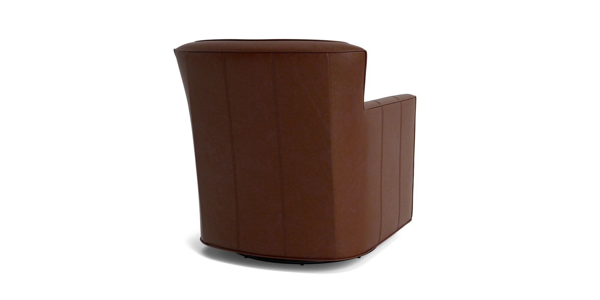 New American Living Leather Thin Track Arm Swivel Chair | Bassett Furniture