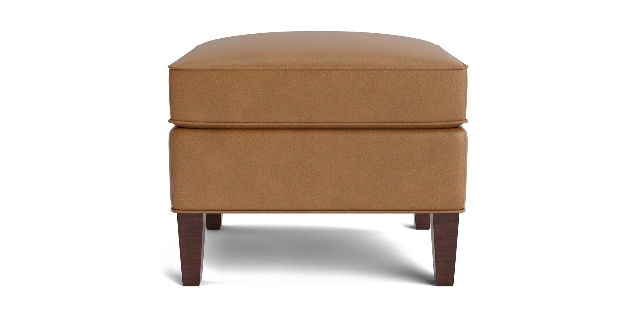 Kent Leather Ottoman | Bassett Furniture
