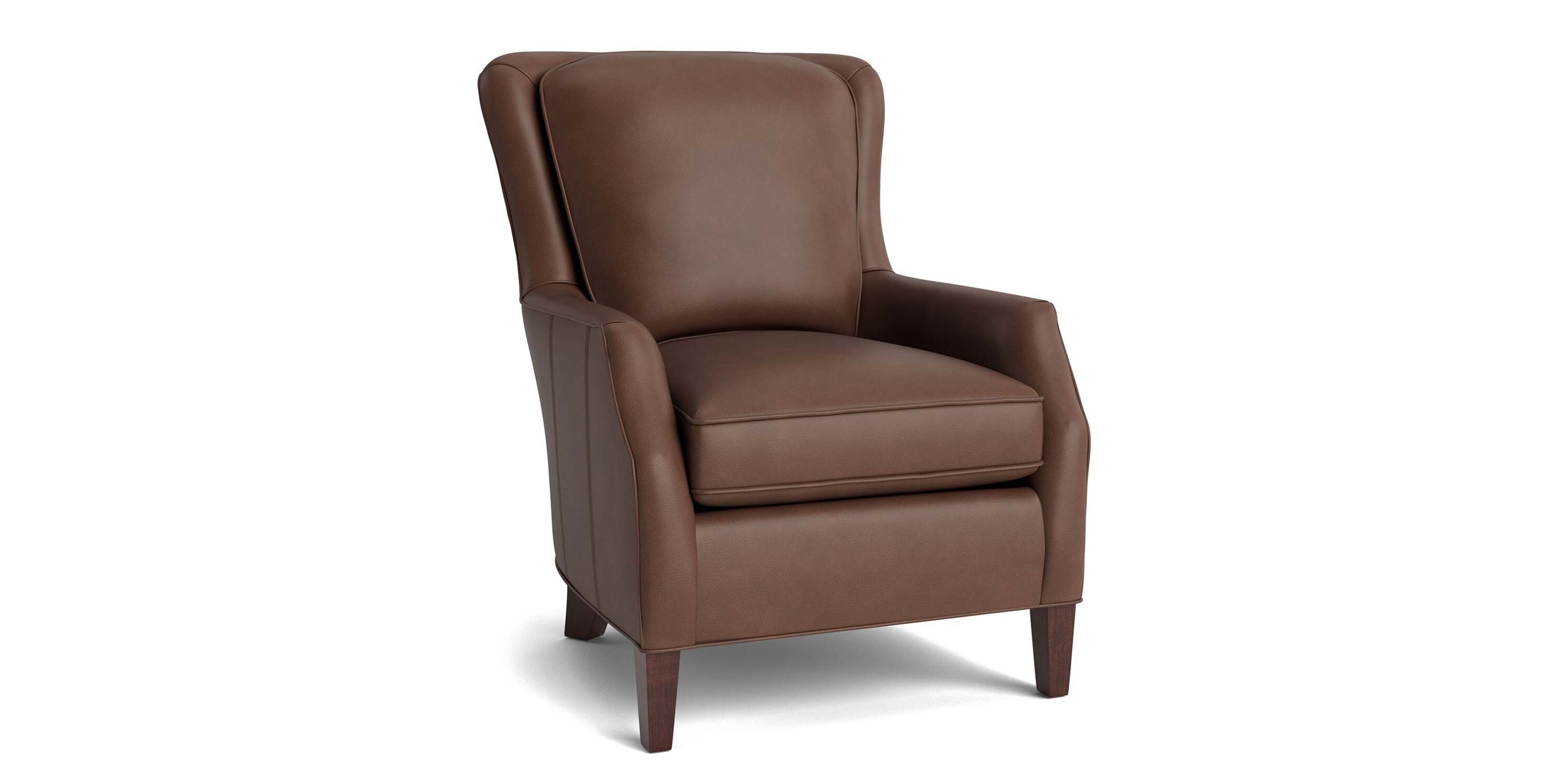 Kent Leather Slope Arm Chair | Bassett Furniture