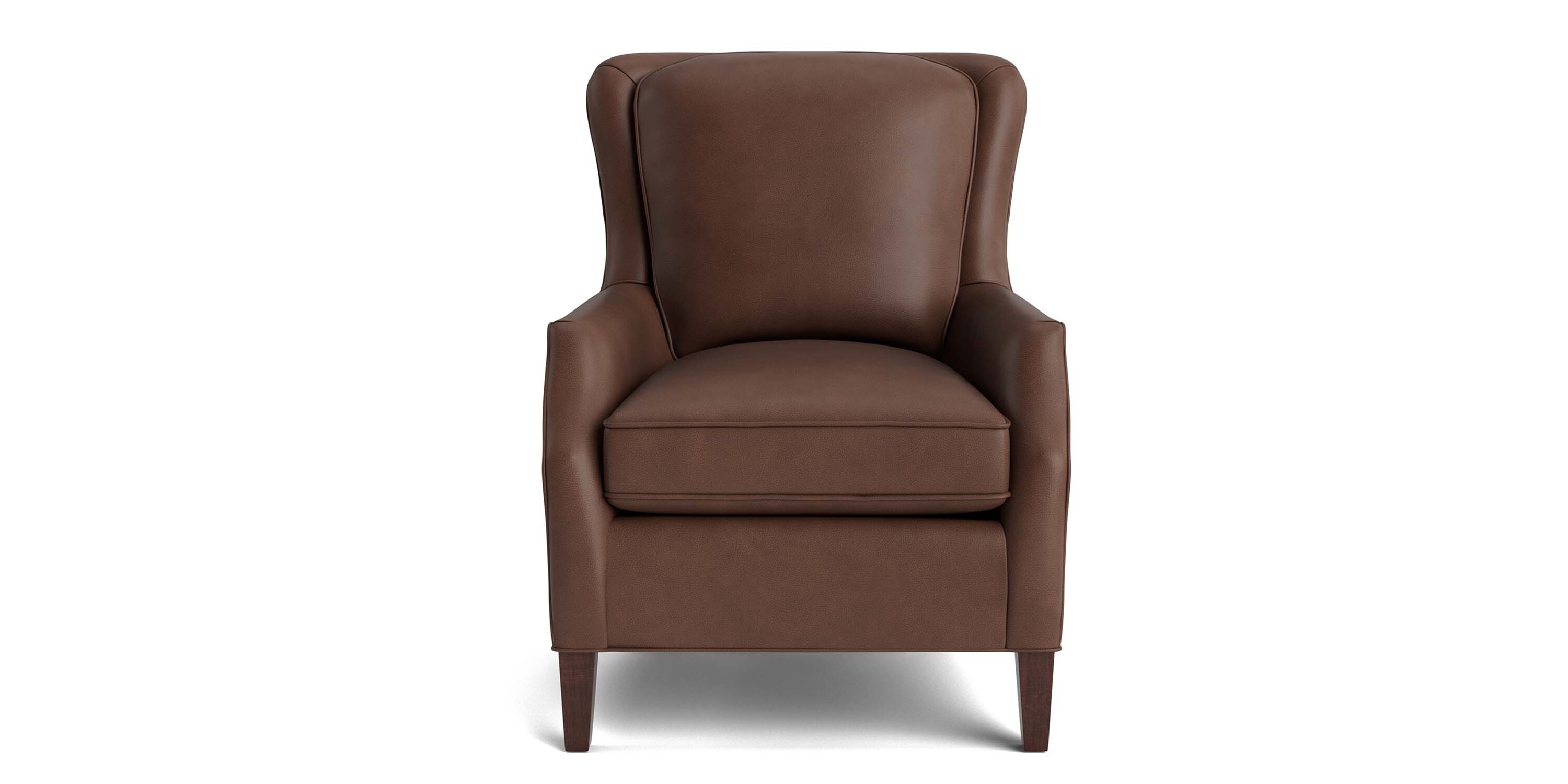 Kent Leather Slope Arm Chair | Bassett Furniture