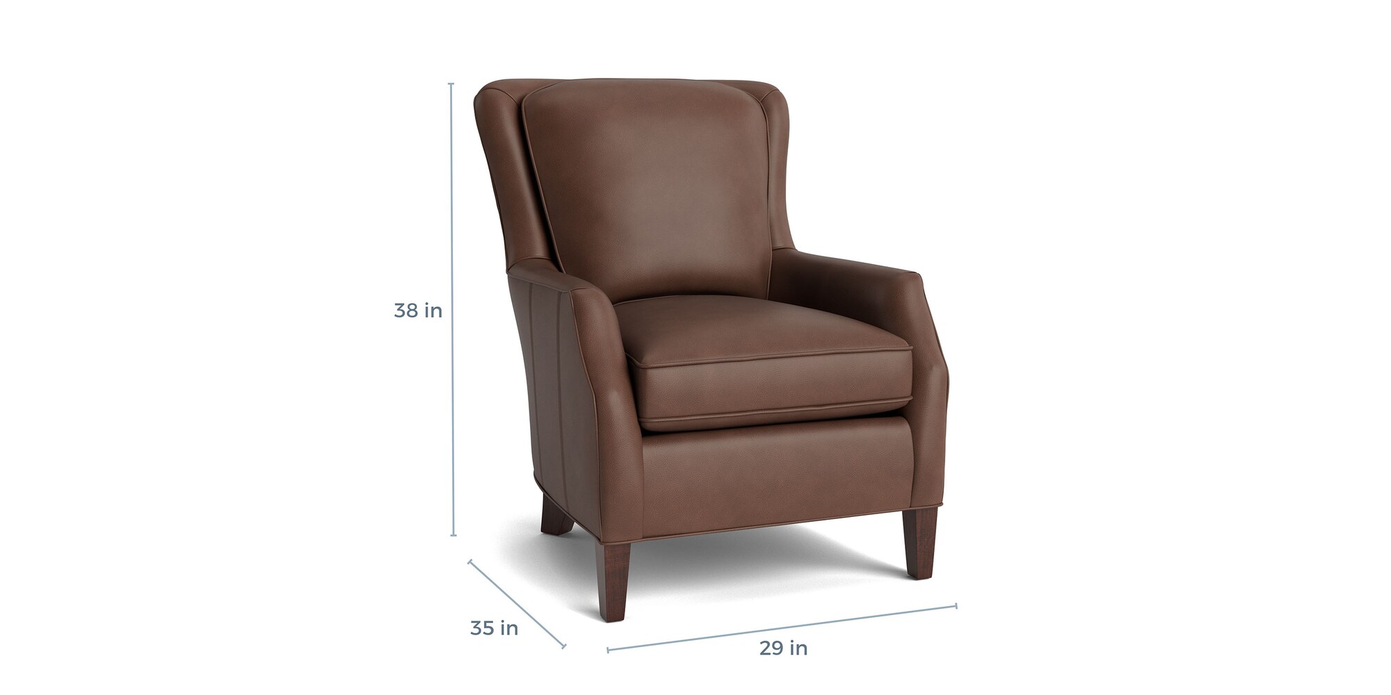 Kent Leather Slope Arm Chair | Bassett Furniture