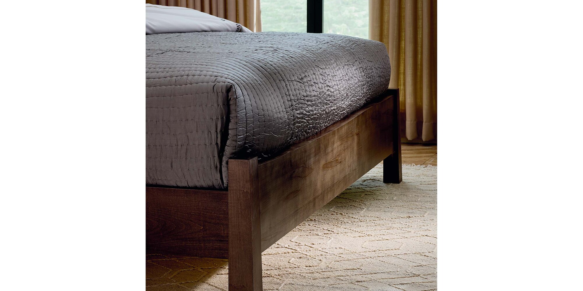 Heritage Live Edge Leather Upholstered Bed | Bassett Furniture