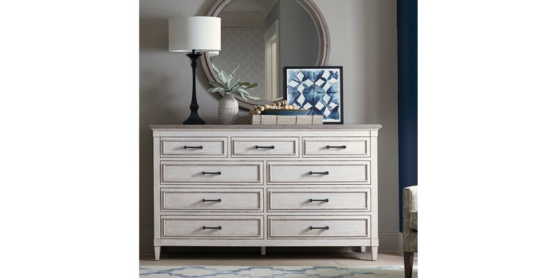 Bella 9 Drawer Wood Top Dresser | Bassett Furniture