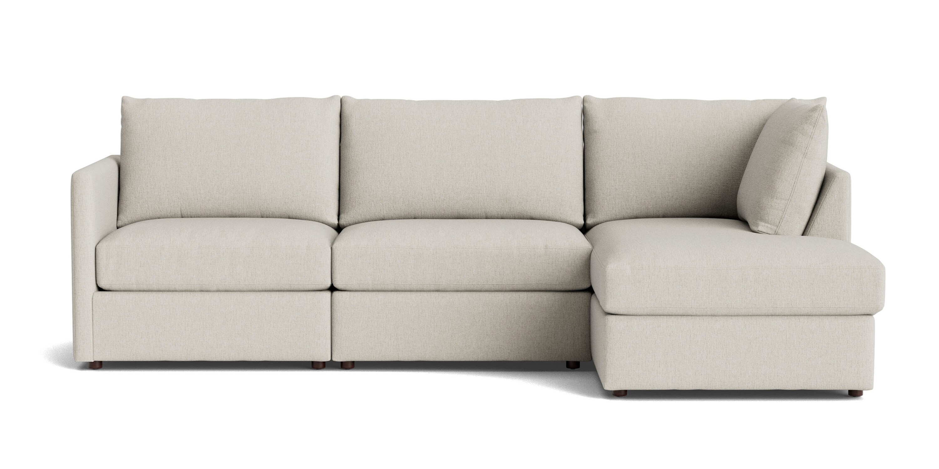 Beckham Thin Track Arm Modular Sofa with Ottoman | Bassett Furniture