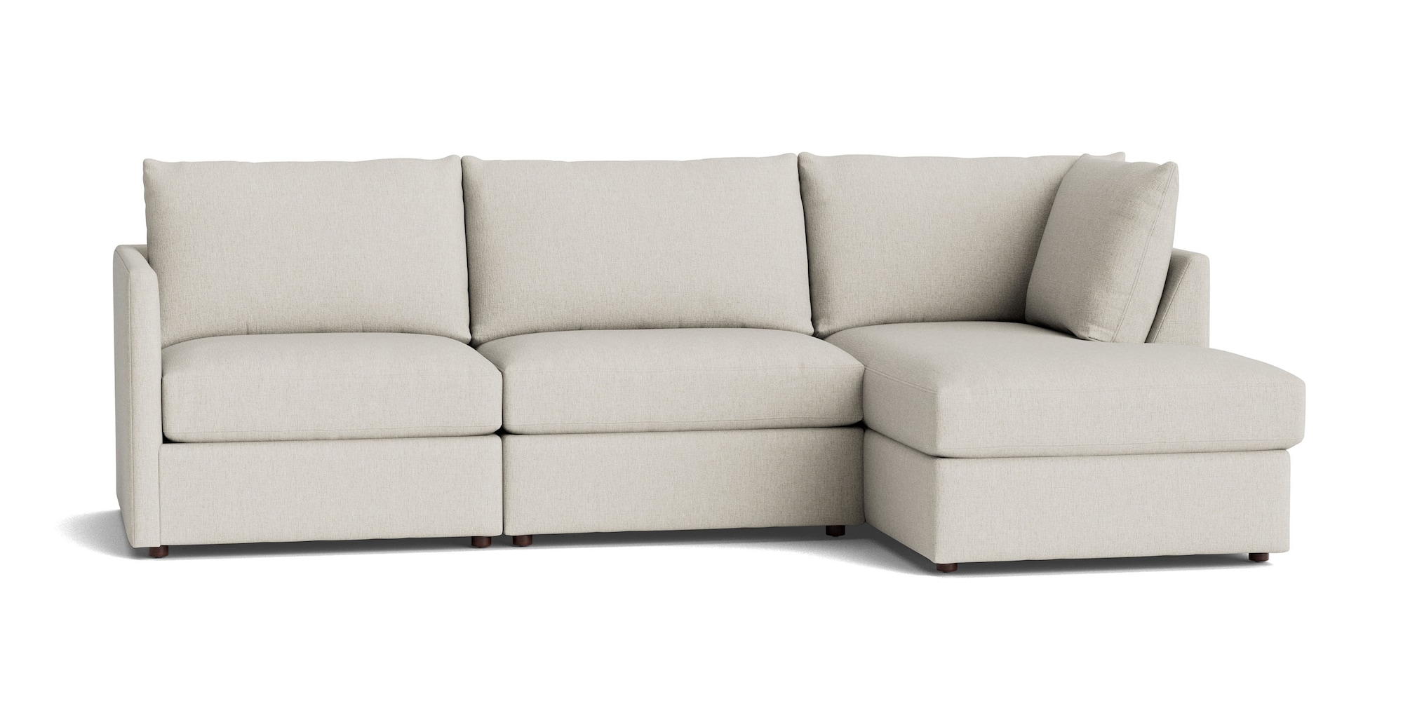 Beckham Thin Track Arm Modular Sofa with Ottoman | Bassett Furniture