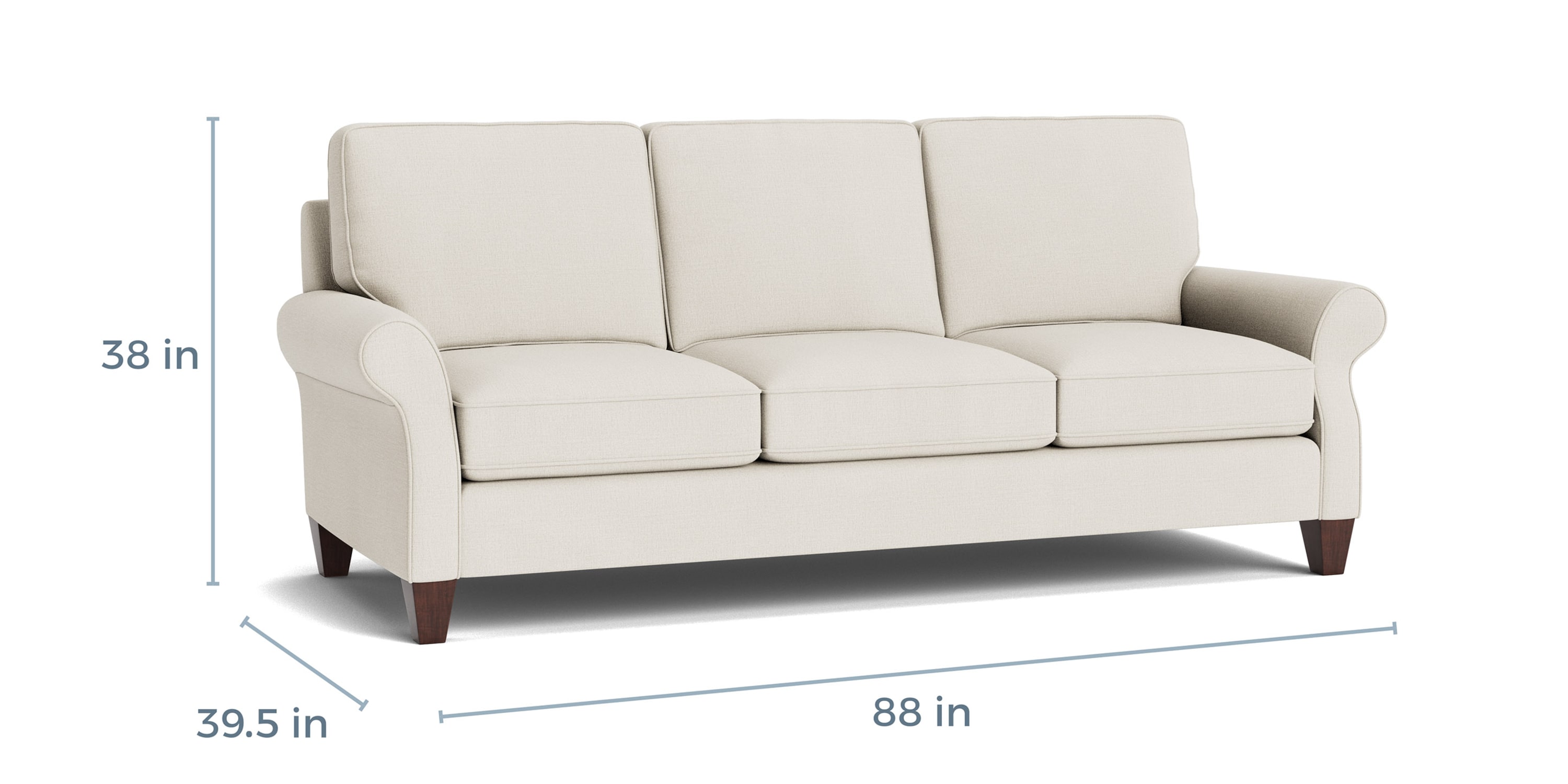 Davenport Roll Arm Sofa | Bassett Furniture