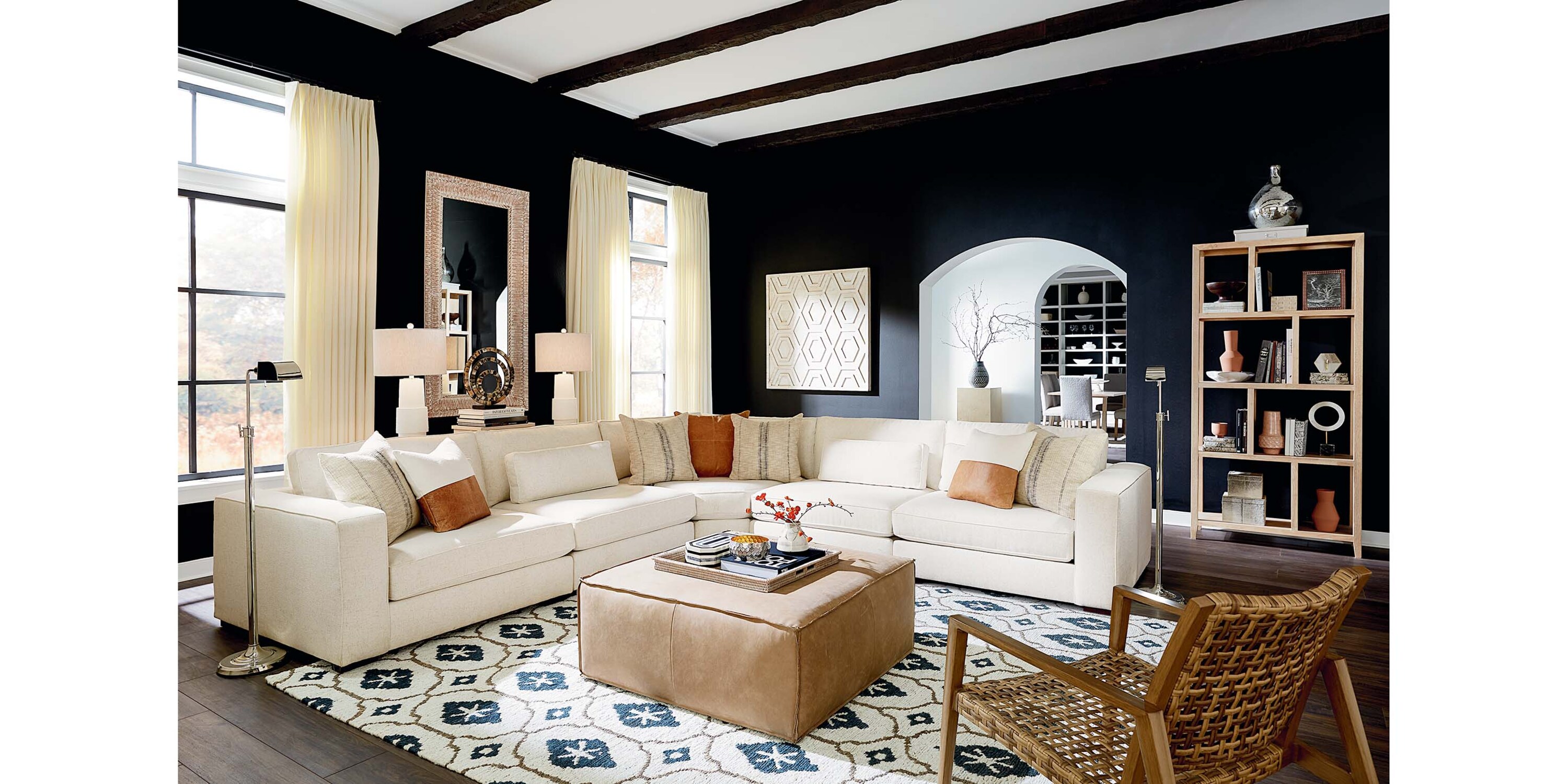 Moby Track Arm L-Shaped Corner Sectional | Bassett Furniture