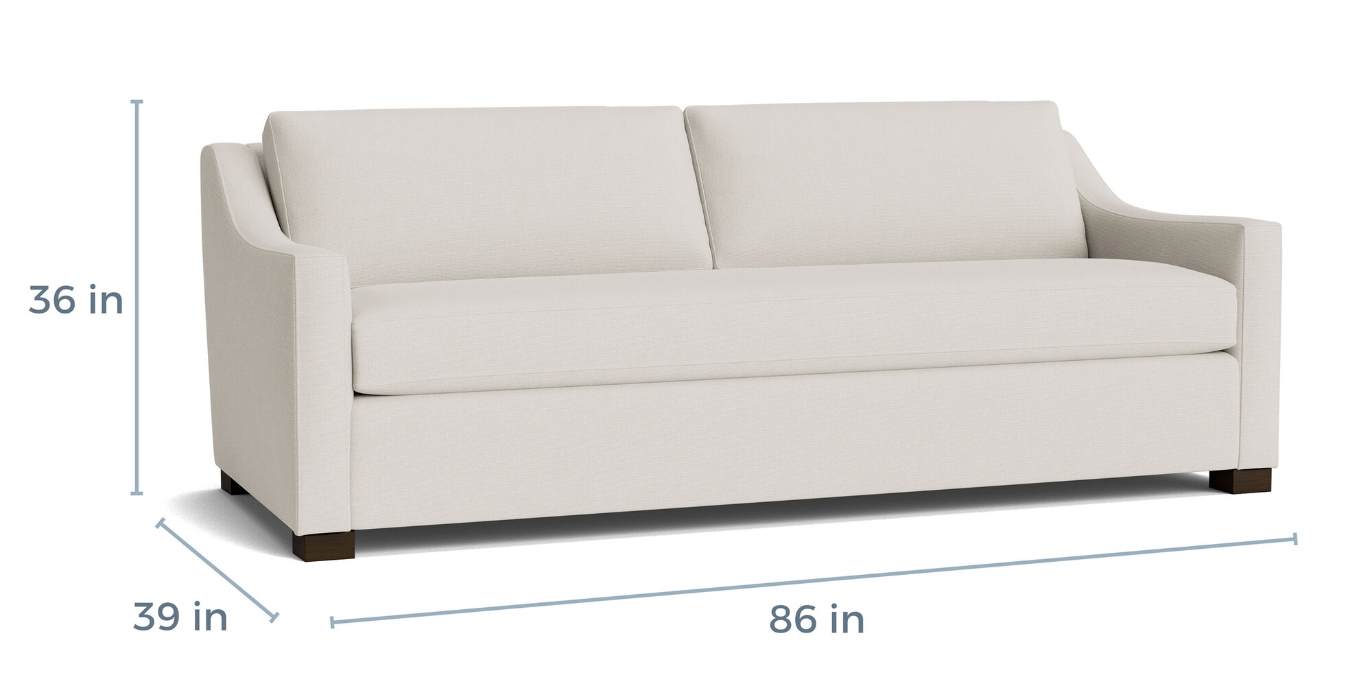 Oliver Slope Arm Bench Sofa | Bassett Furniture