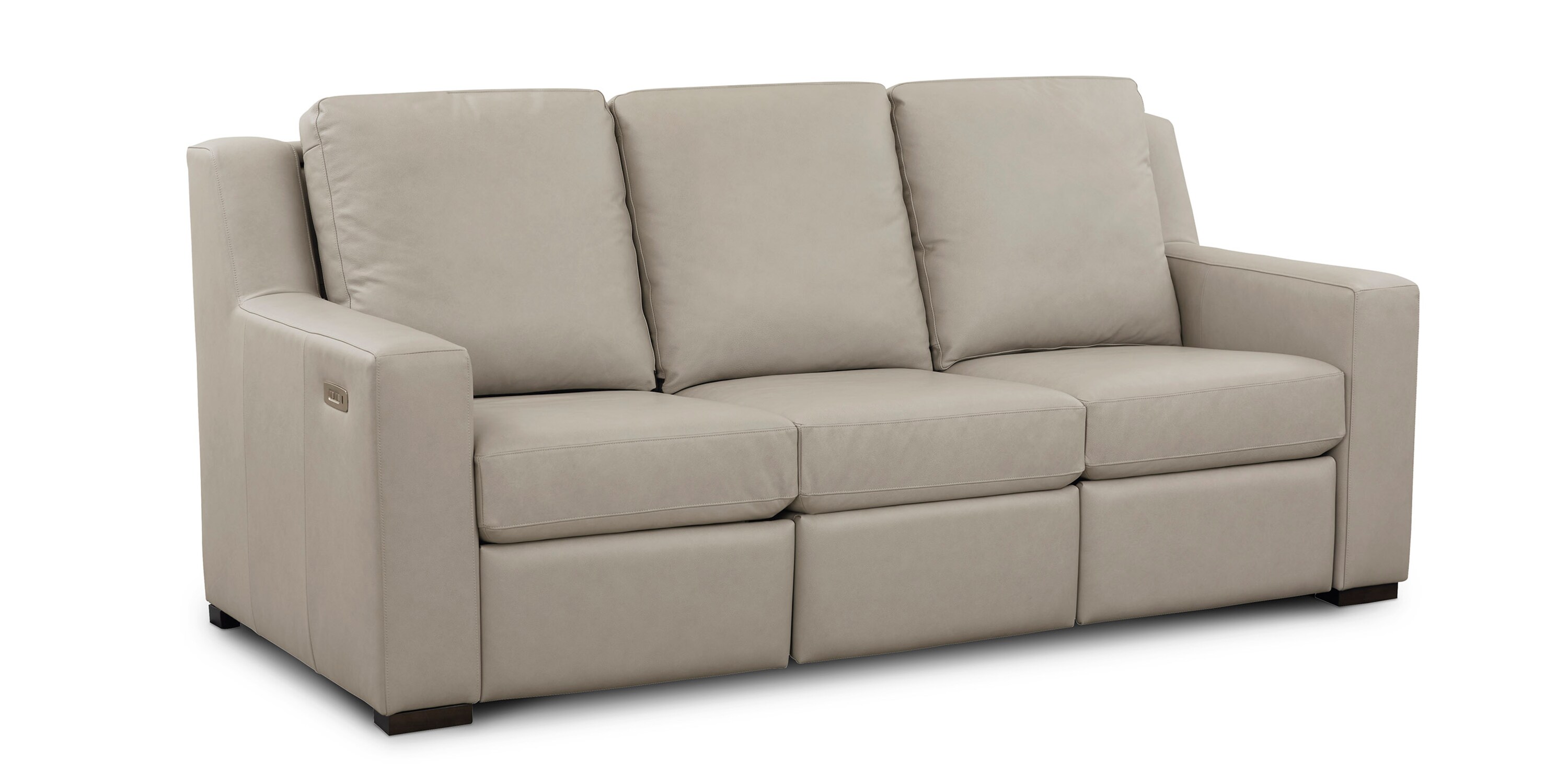 Somers Leather Track Arm Reclining Sofa | Bassett Furniture
