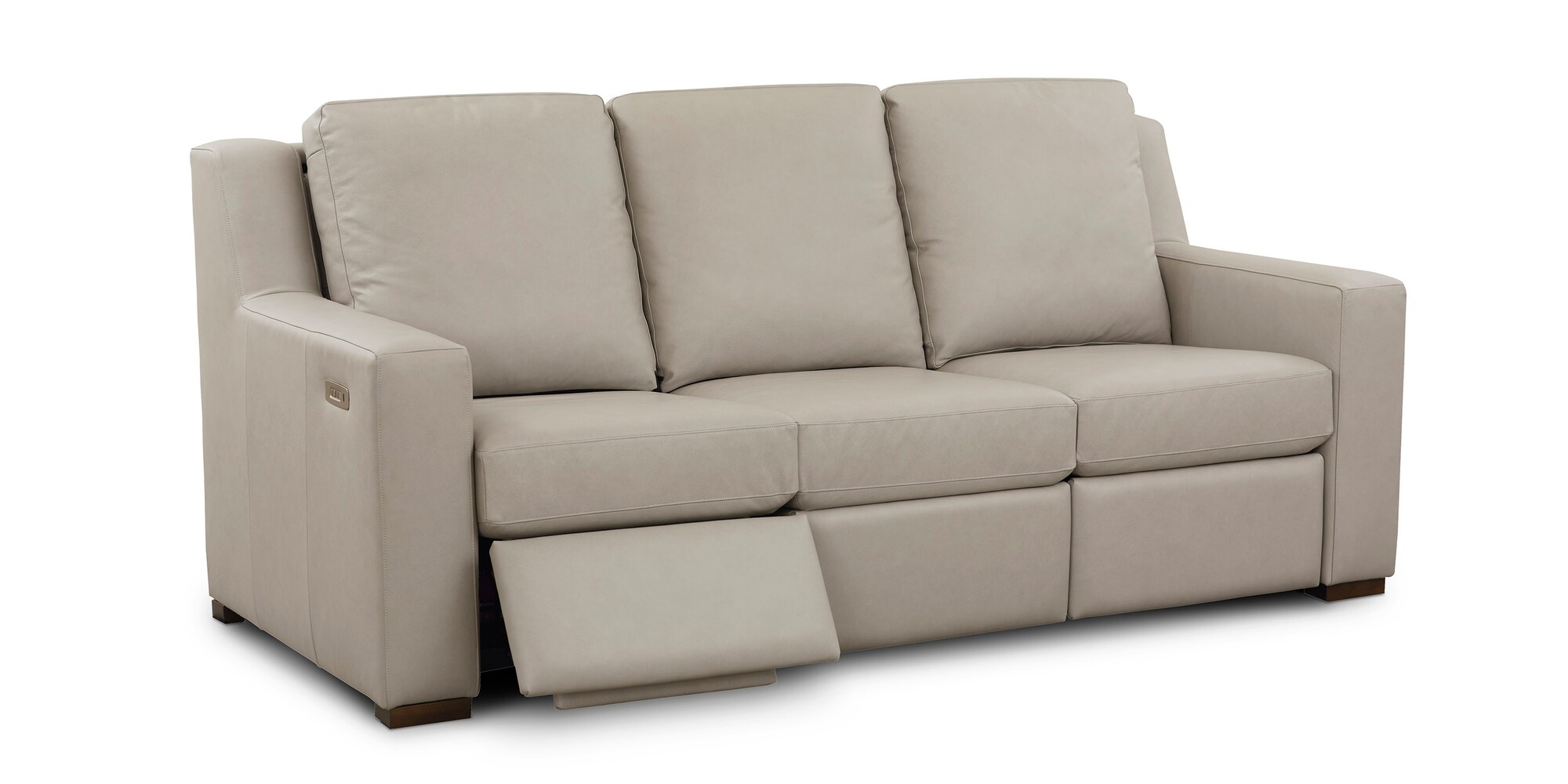Somers Leather Track Arm Reclining Sofa | Bassett Furniture
