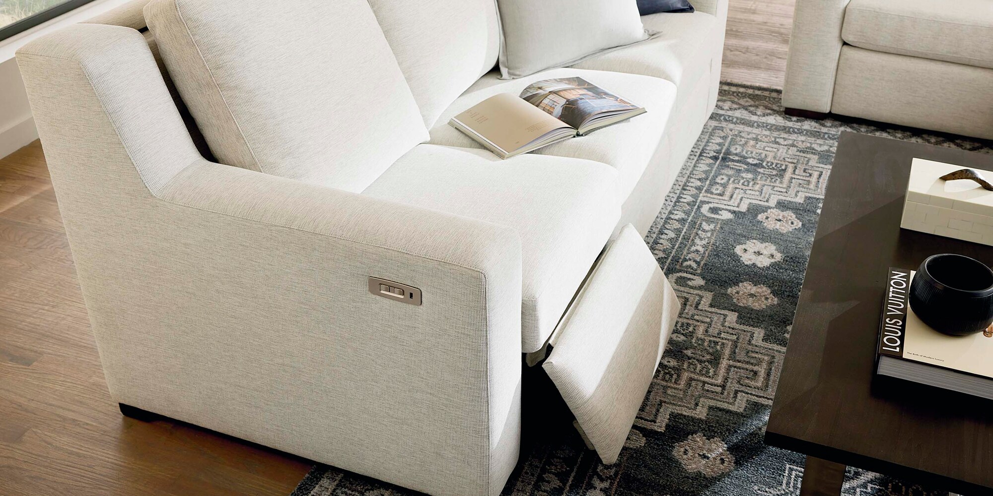 Somers Track Arm Reclining Sofa | Bassett Furniture