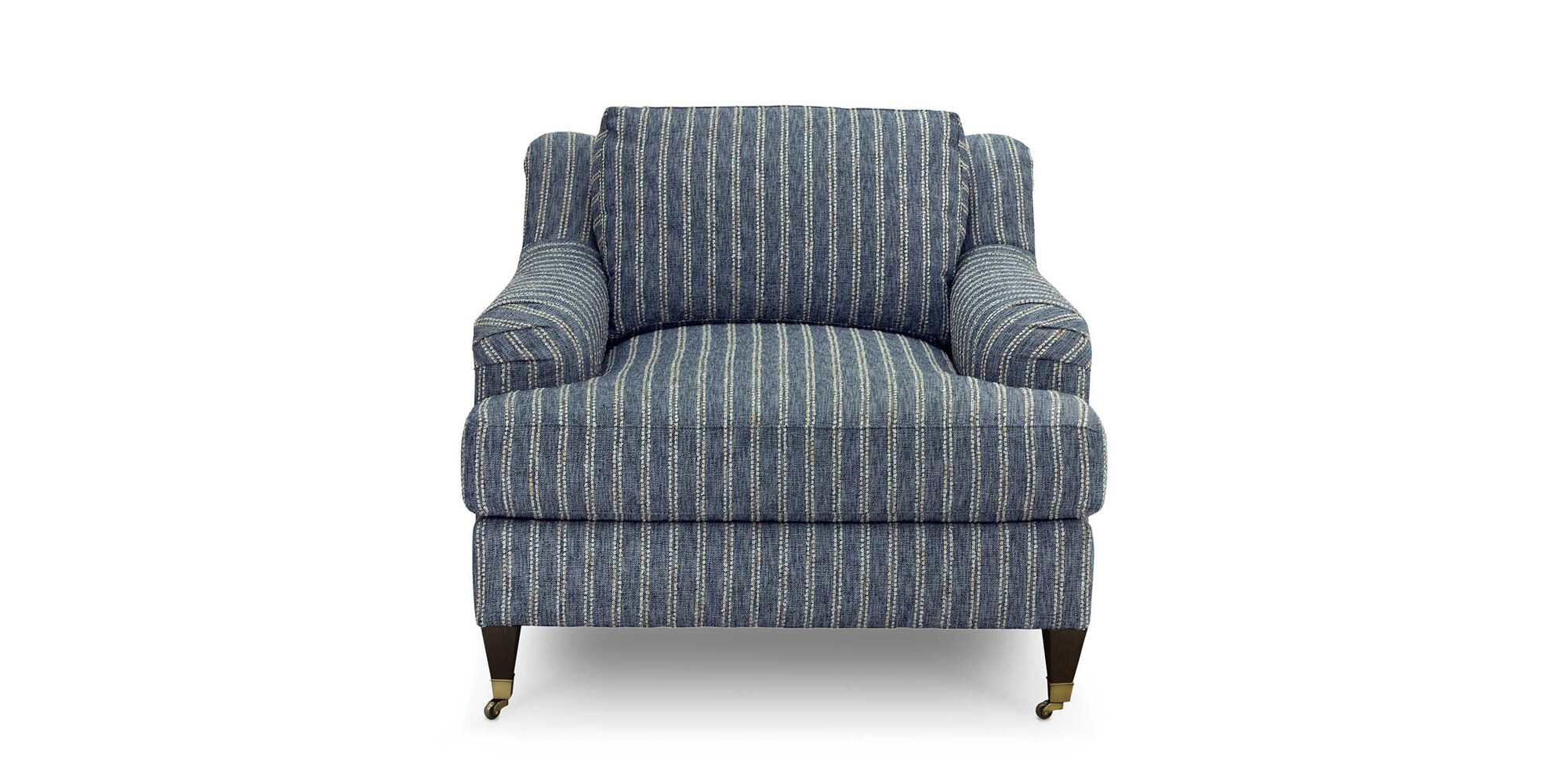 Stockten Indigo English Arm Chair with Casters | Bassett Furniture