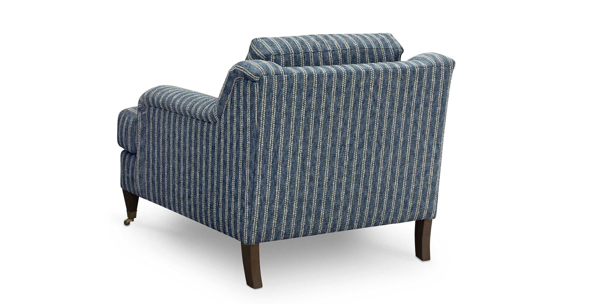 Stockten Indigo English Arm Chair with Casters | Bassett Furniture