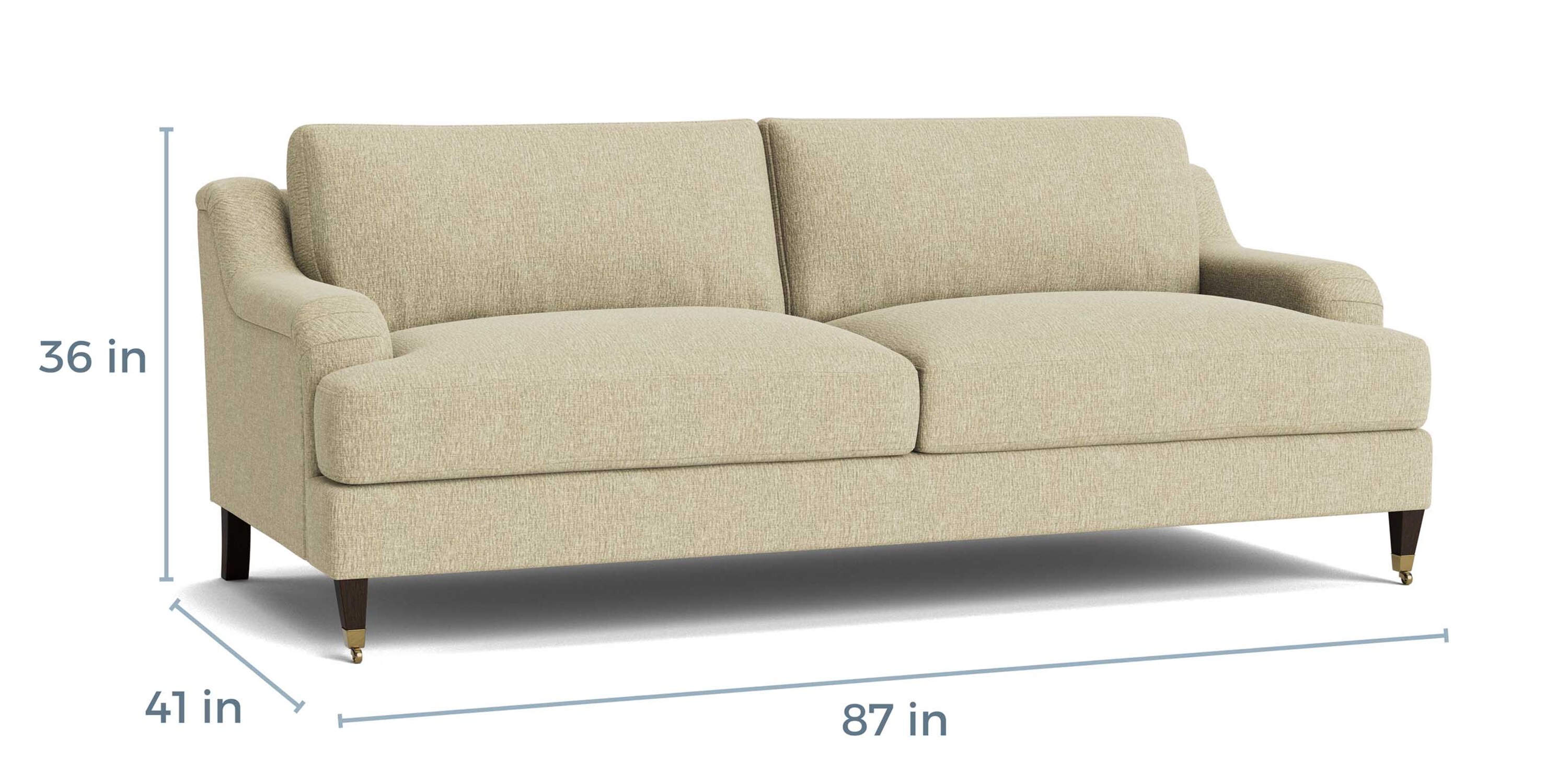 Stockten English Arm Sofa with Casters | Bassett Furniture