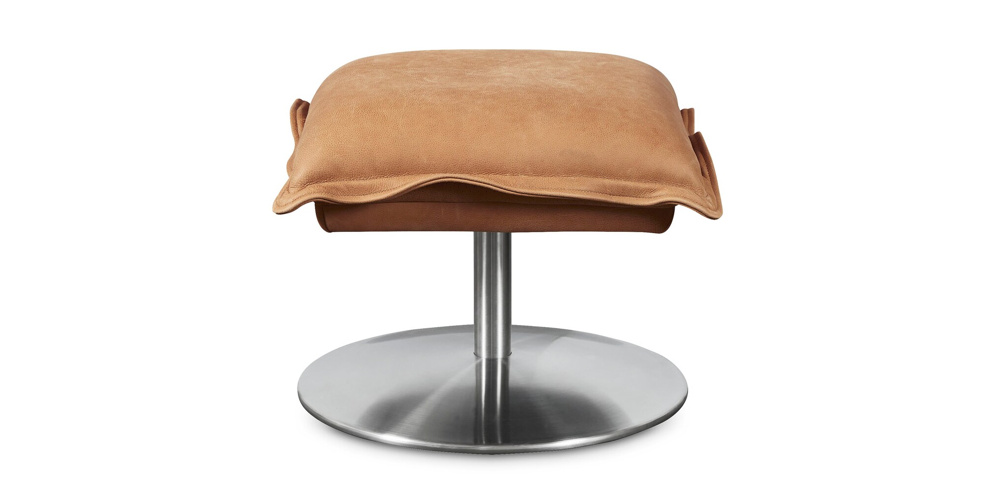 Dunn Leather Ottoman | Bassett Furniture