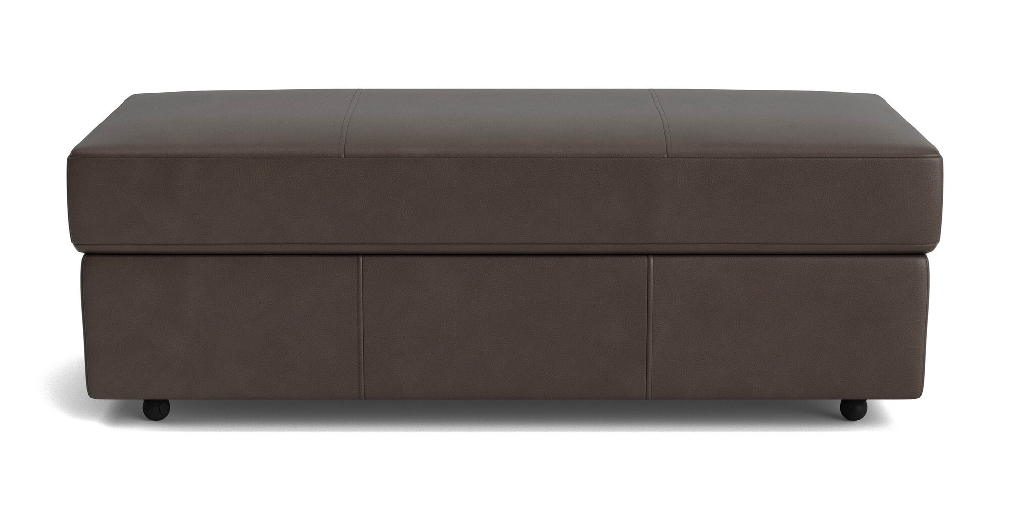 Ellery Leather Storage Ottoman | Bassett Furniture