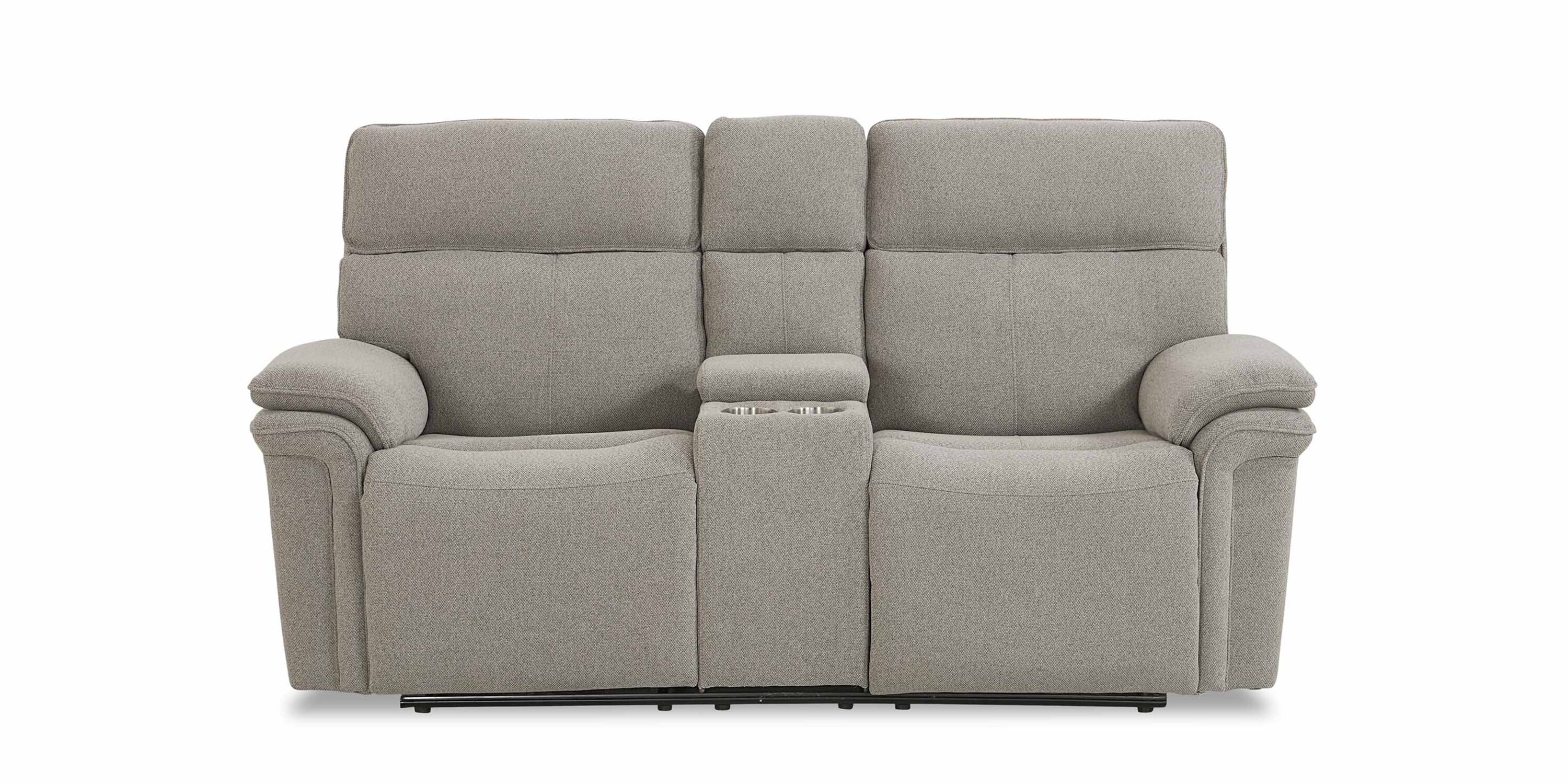 Andre Power Reclining Loveseat with Center Console | Bassett Furniture