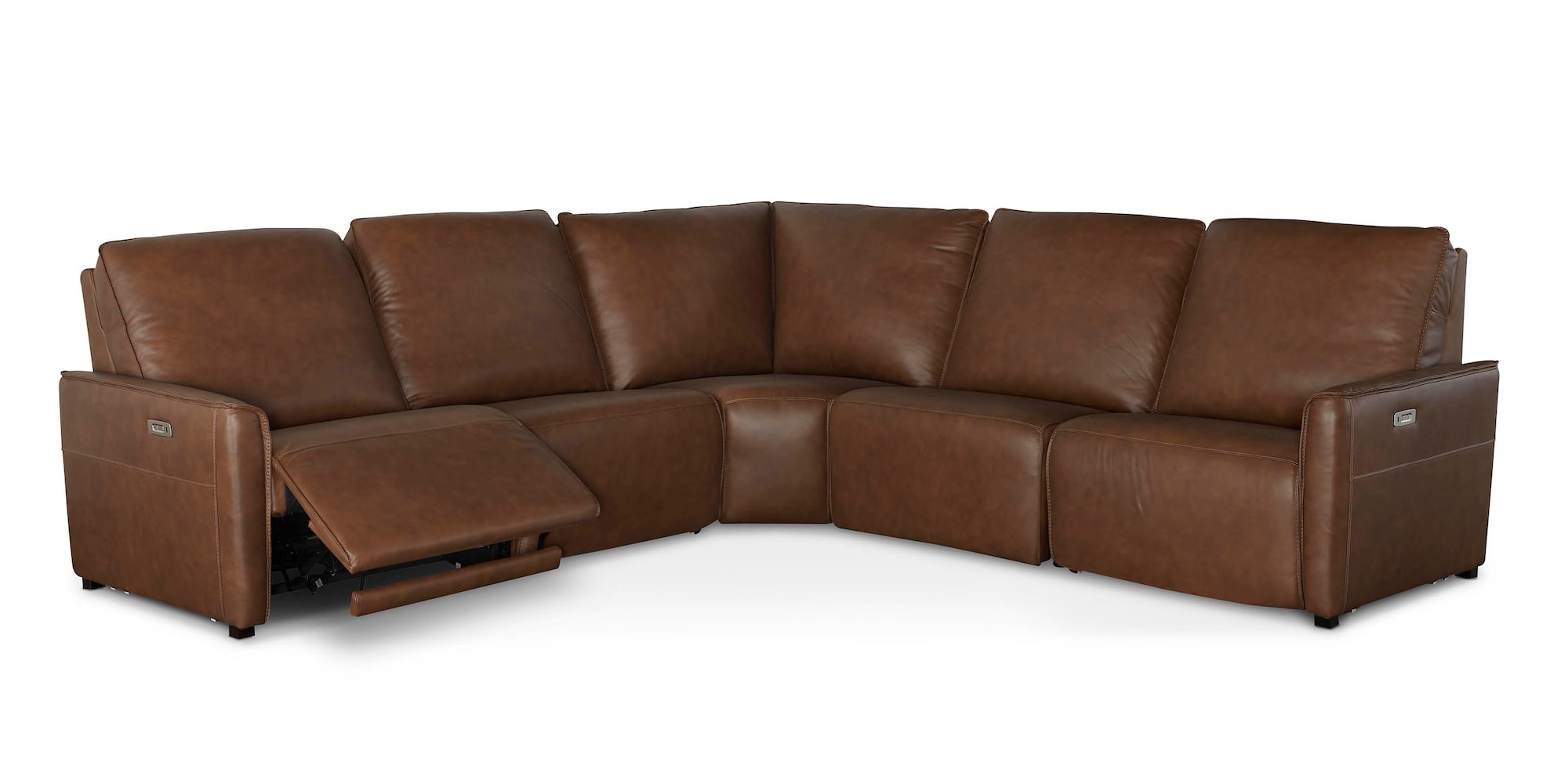 Everett Leather Modular Reclining Sectional | Bassett Furniture