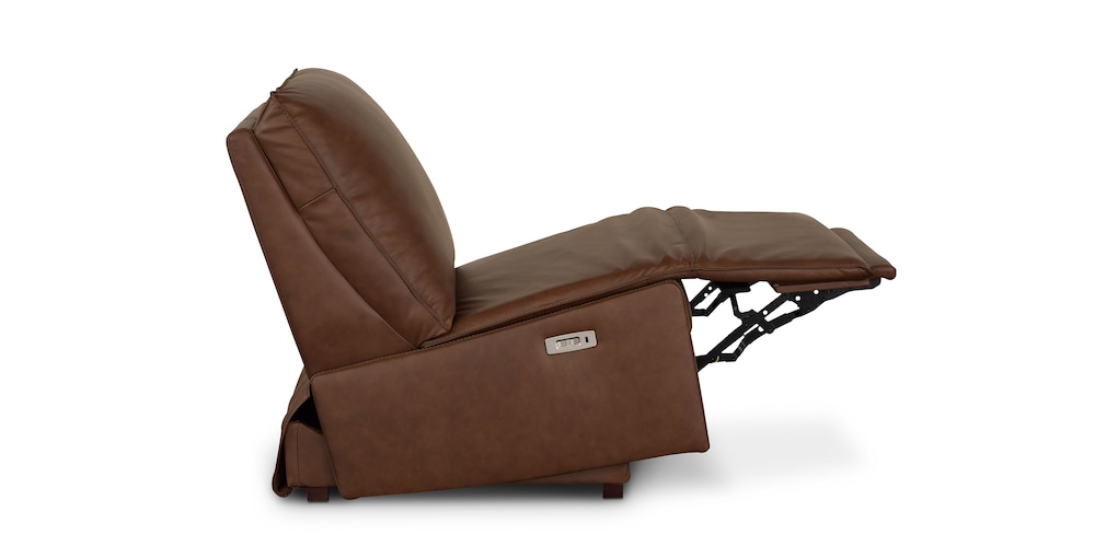 Everett Leather Armless Zero Gravity Power Recliner | Bassett Furniture
