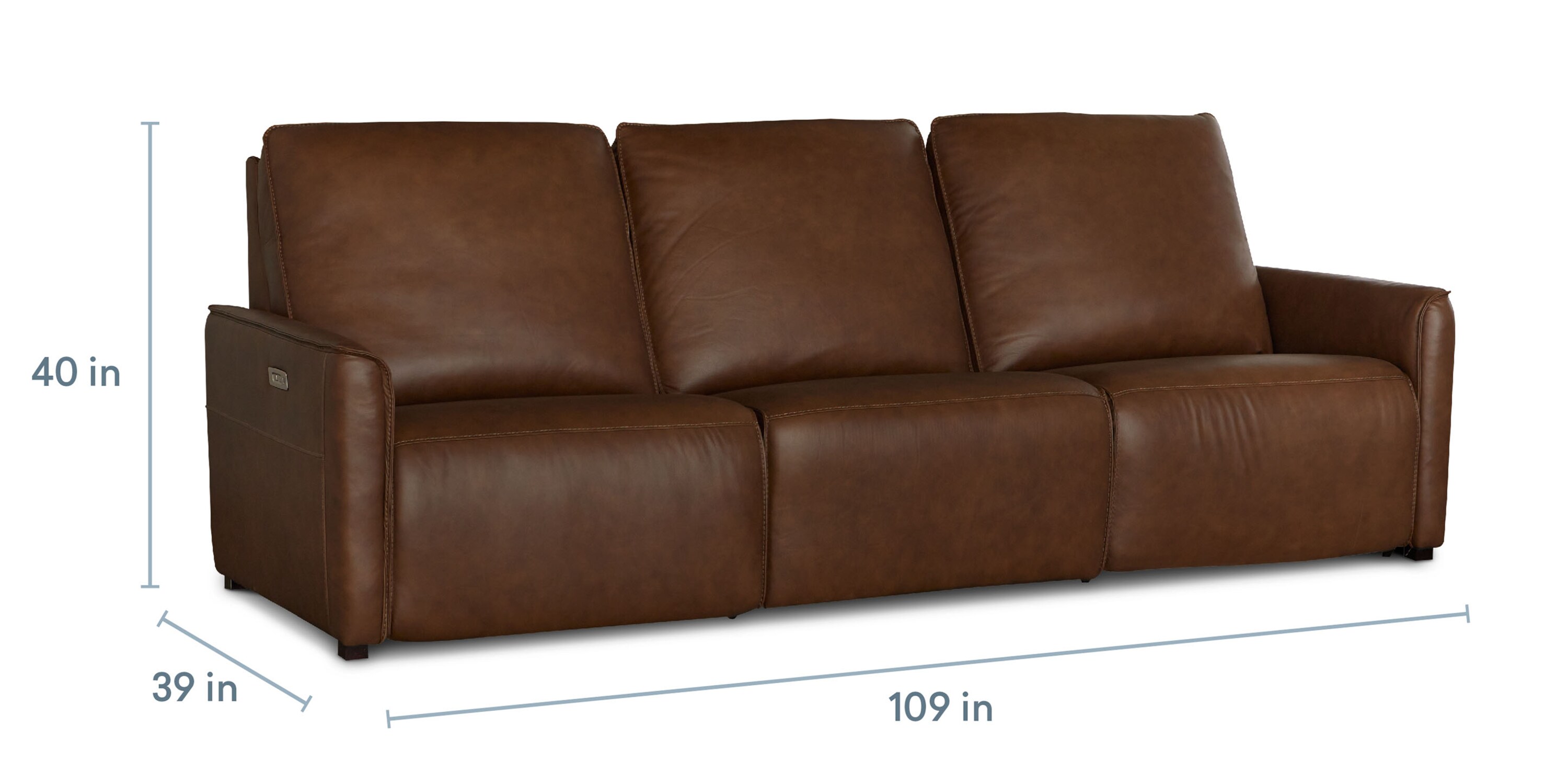 Everett Leather Modular Reclining Sofa | Bassett Furniture