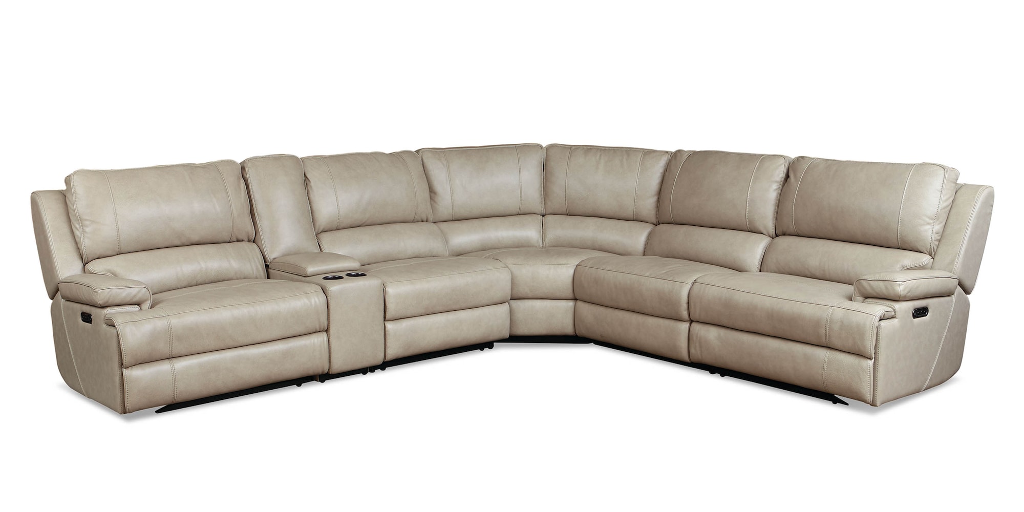 Parsons Leather Power Reclining Sectional | Bassett Furniture