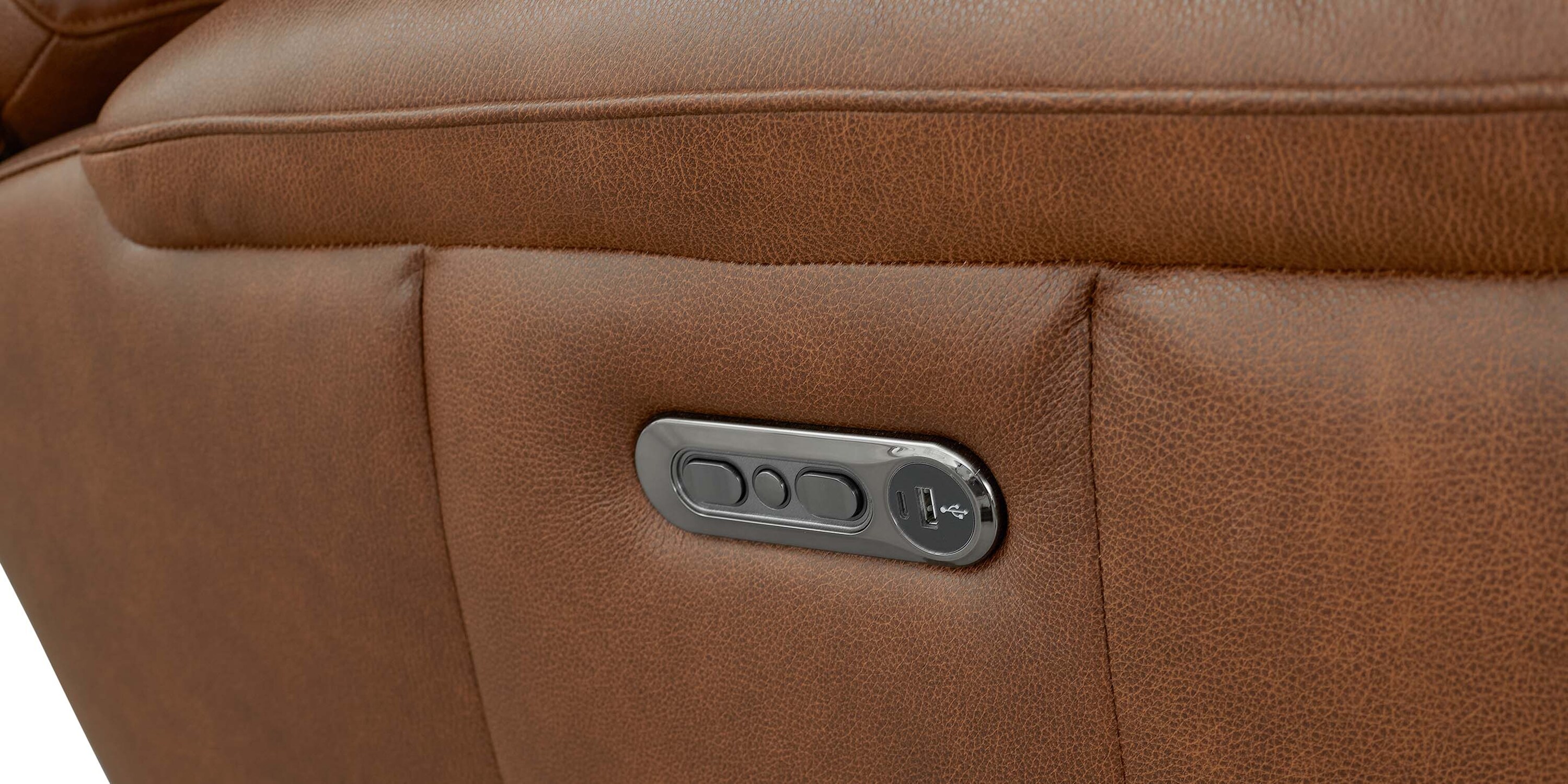 Benson Leather Power Reclining Loveseat | Bassett Furniture