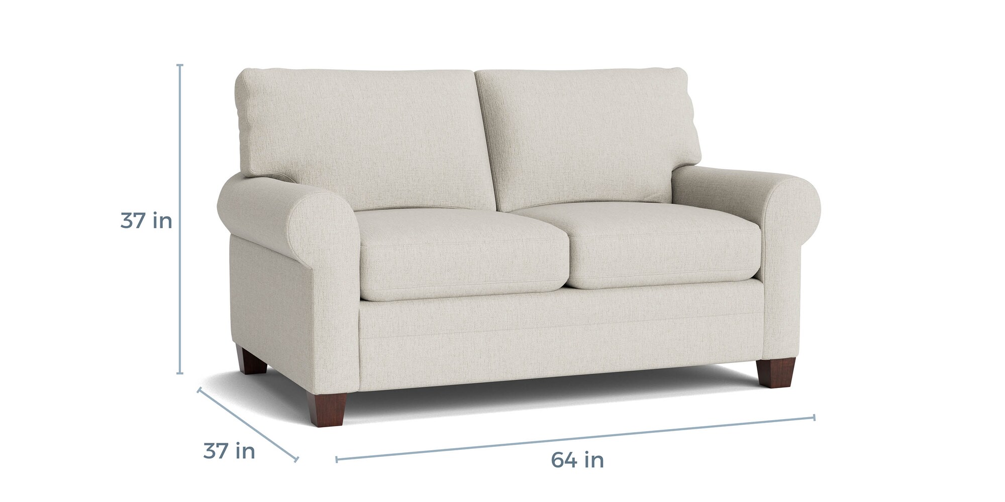 Carolina Roll Arm Loveseat | Bassett Furniture