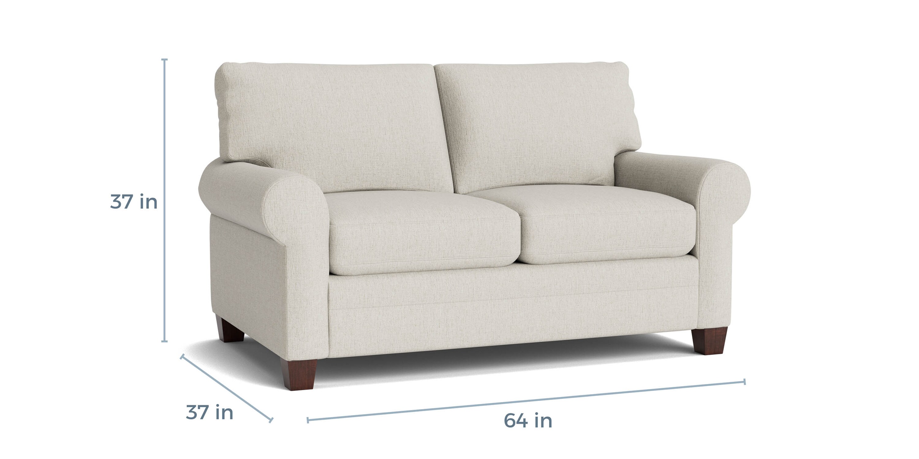 Carolina Roll Arm Loveseat | Bassett Furniture