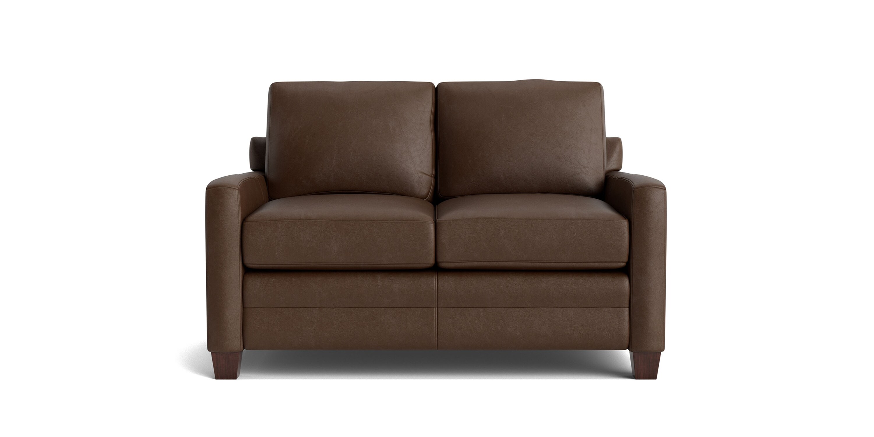 Carolina Leather Track Arm Loveseat | Bassett Furniture