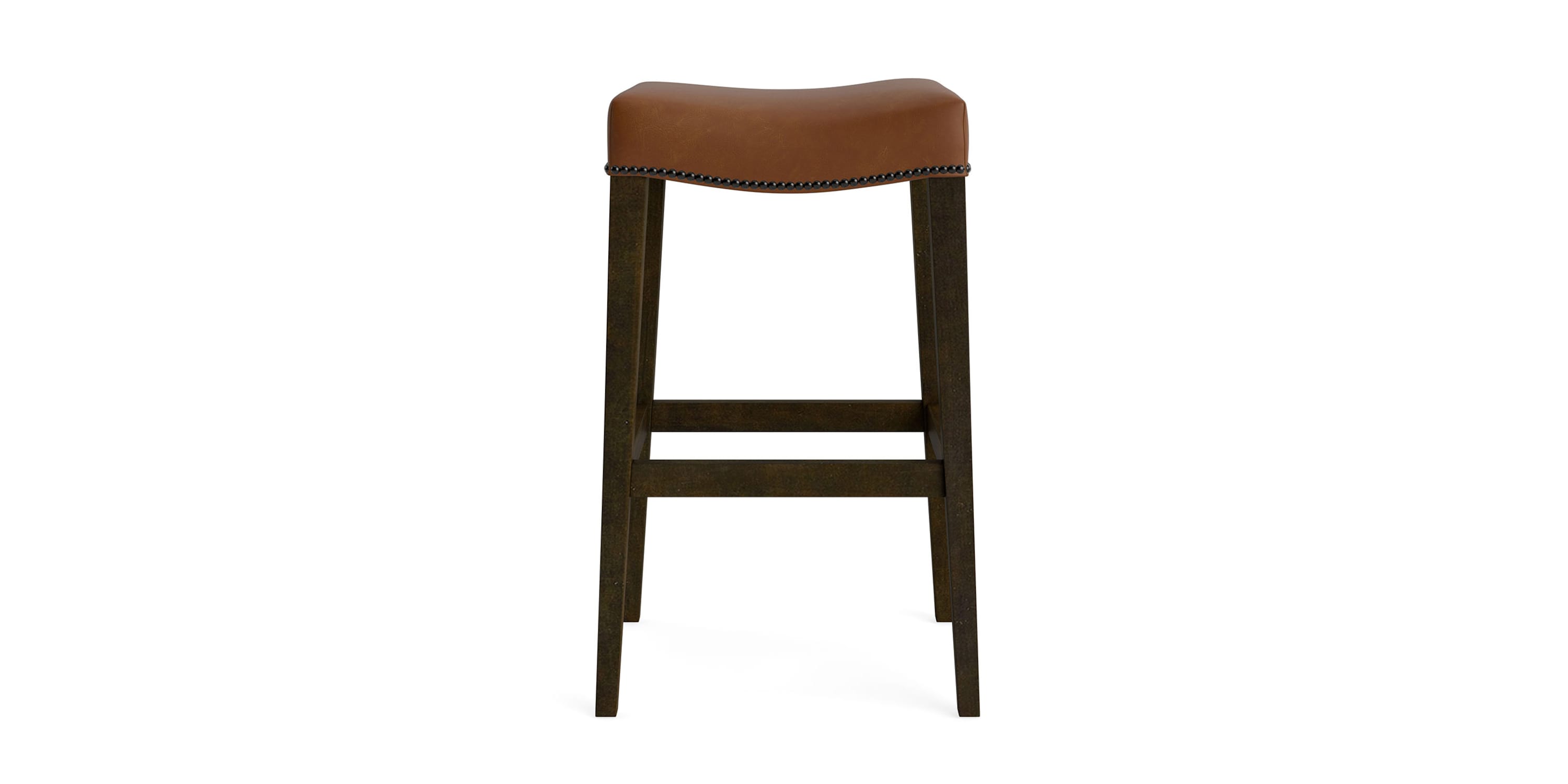 Vail Leather Saddle Bar Stool | Bassett Furniture