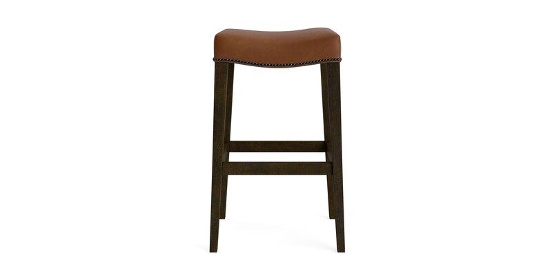 Vail Leather Saddle Bar Stool | Bassett Furniture
