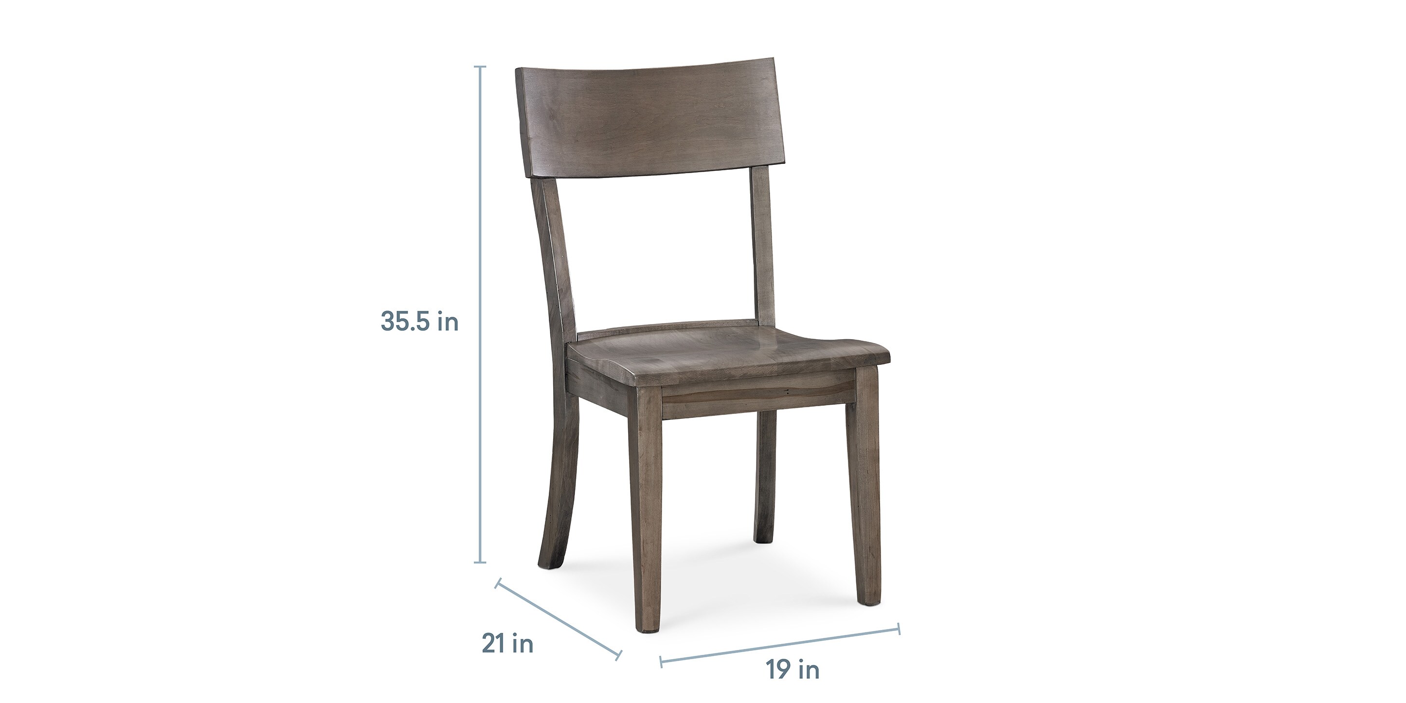 Rollins Dining Chair in Brown L 21 xW 19 xH 35.5 by Bassett Furniture