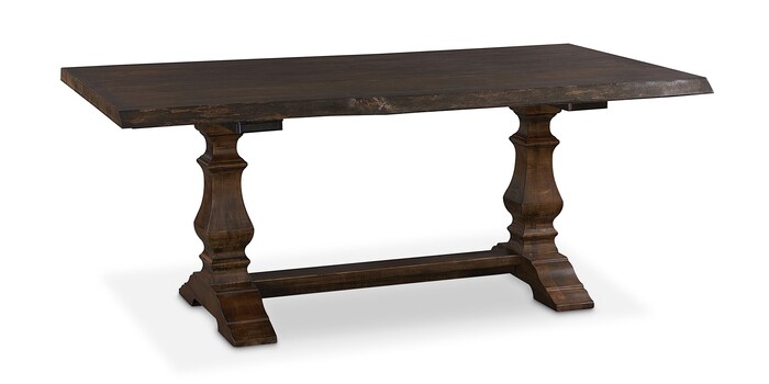Crossbuck Live Edge Rectangle Dining Table | Bassett Furniture