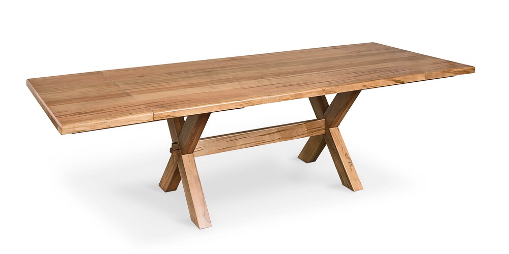 Crossbuck Live Edge Rectangle Dining Table | Bassett Furniture