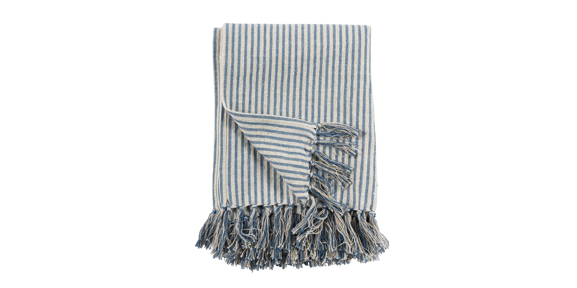 Balboa Blue Natural Throw | Bassett Furniture